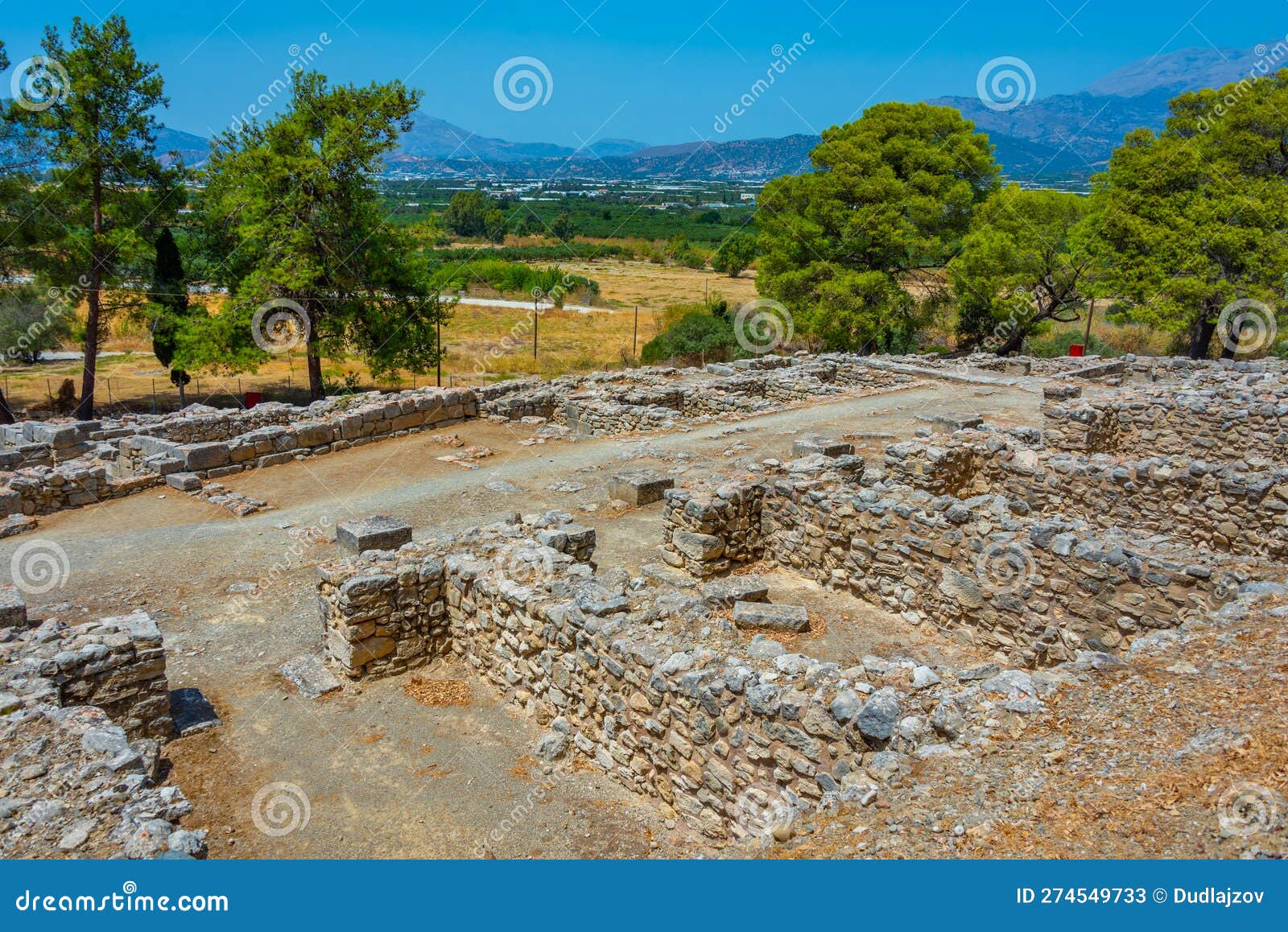 Archaeological Site of Agia Triada at Greek Island Crete Stock Image ...