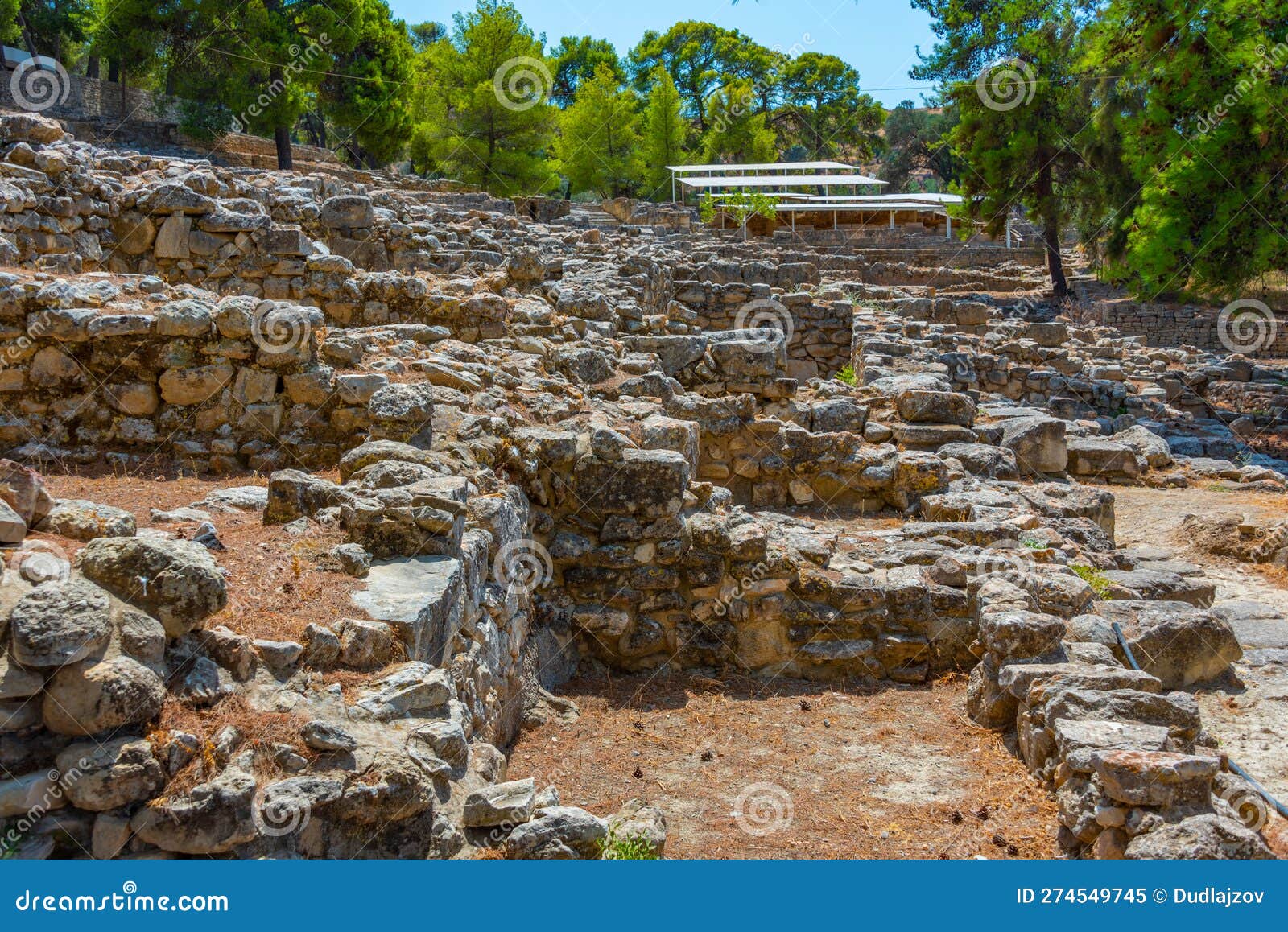 Archaeological Site of Agia Triada at Greek Island Crete Stock Image ...