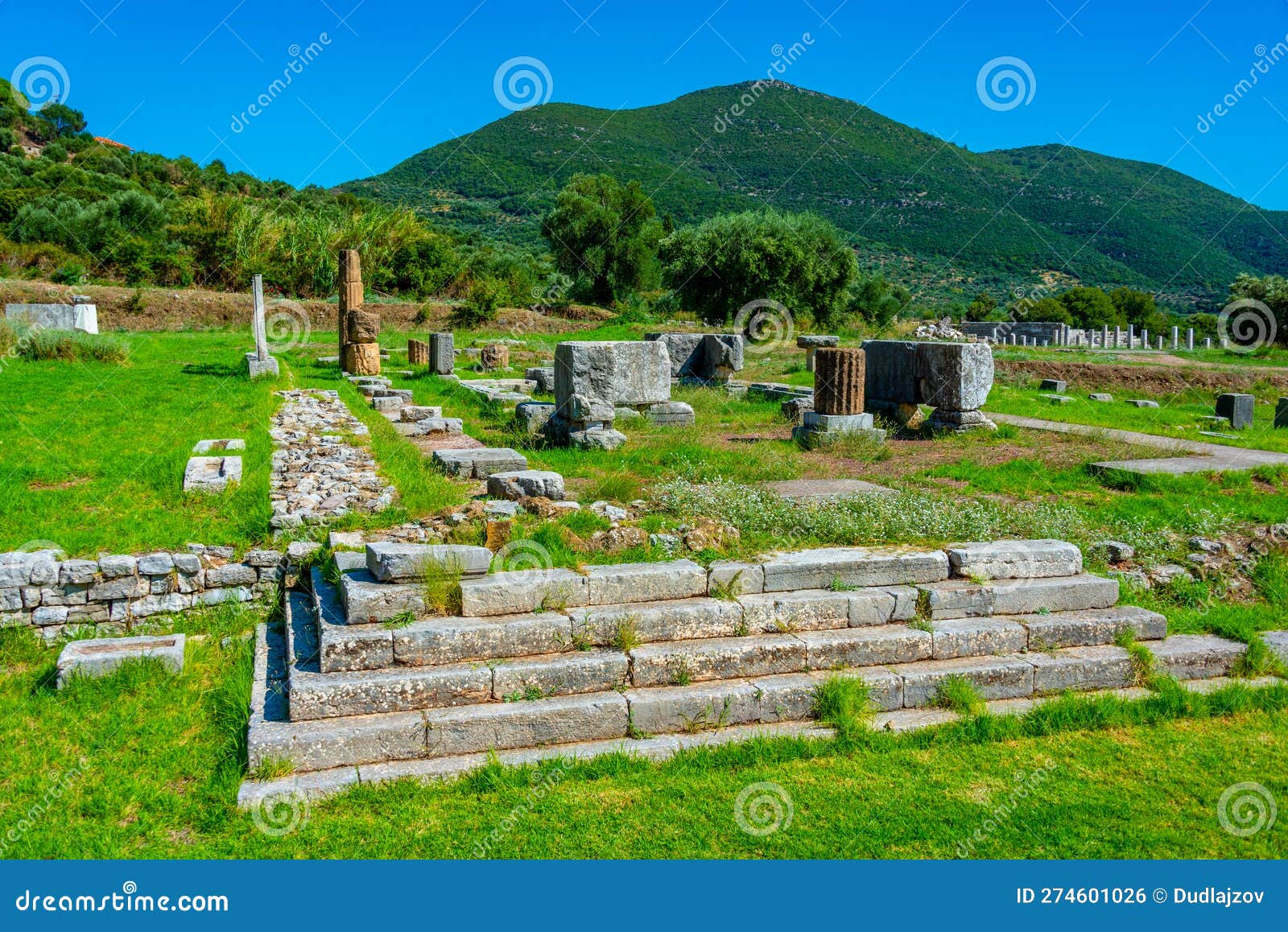 Archaeological Site of Ancient Messini in Greece Stock Photo - Image of ...