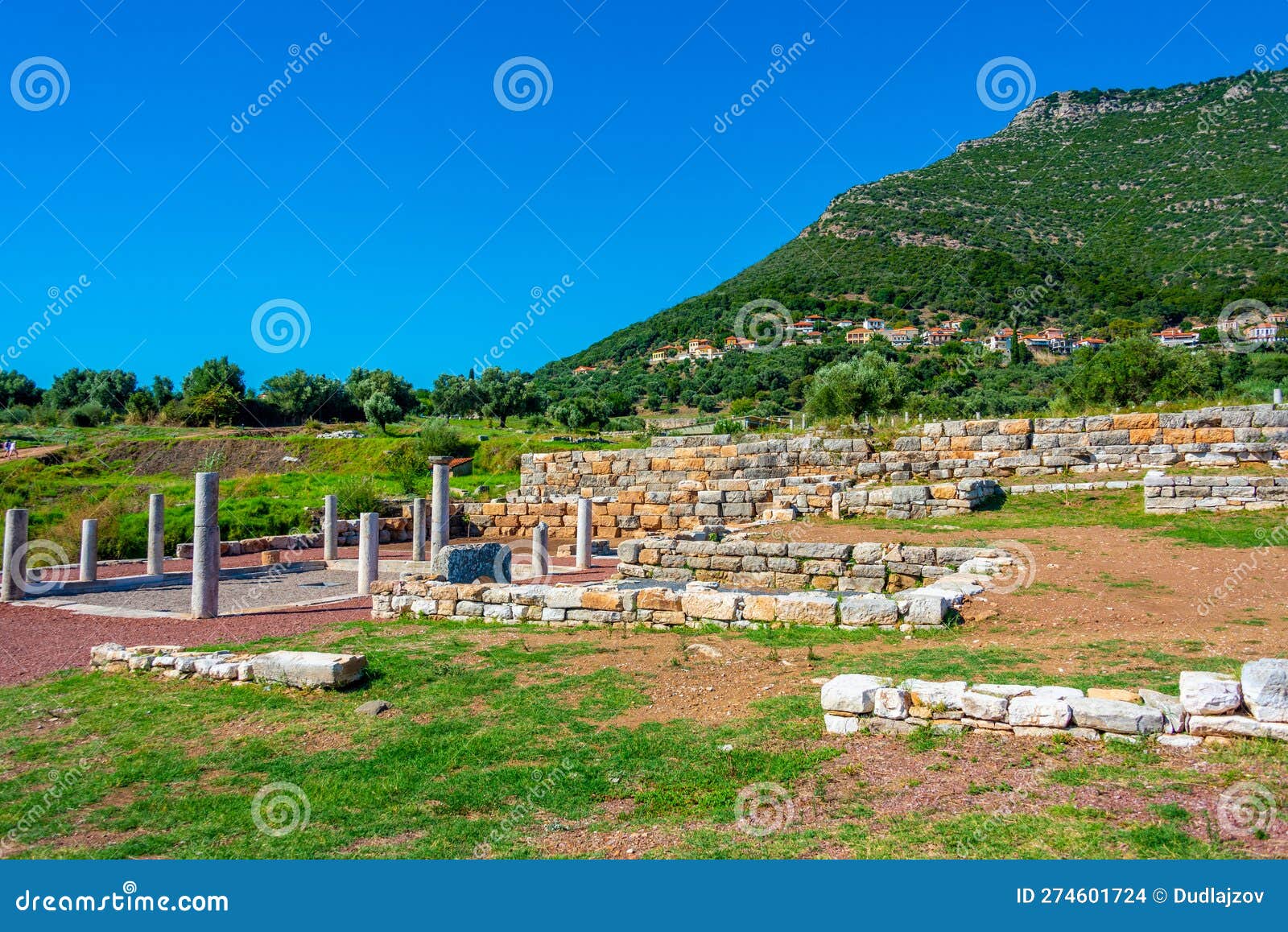 Archaeological Site of Ancient Messini in Greece Stock Photo - Image of ...