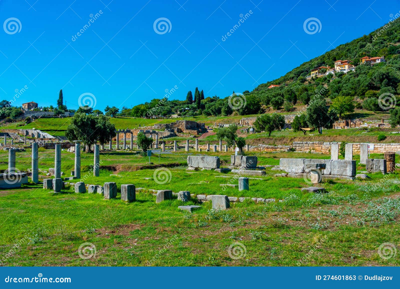 Archaeological Site of Ancient Messini in Greece Stock Image - Image of ...
