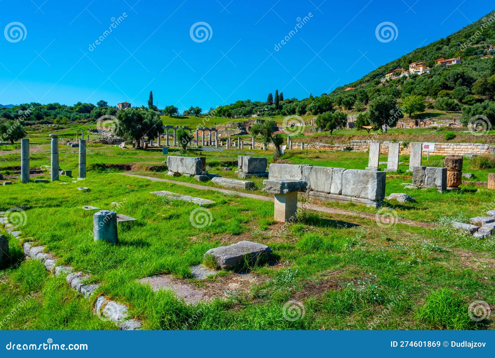 Archaeological Site of Ancient Messini in Greece Stock Image - Image of ...