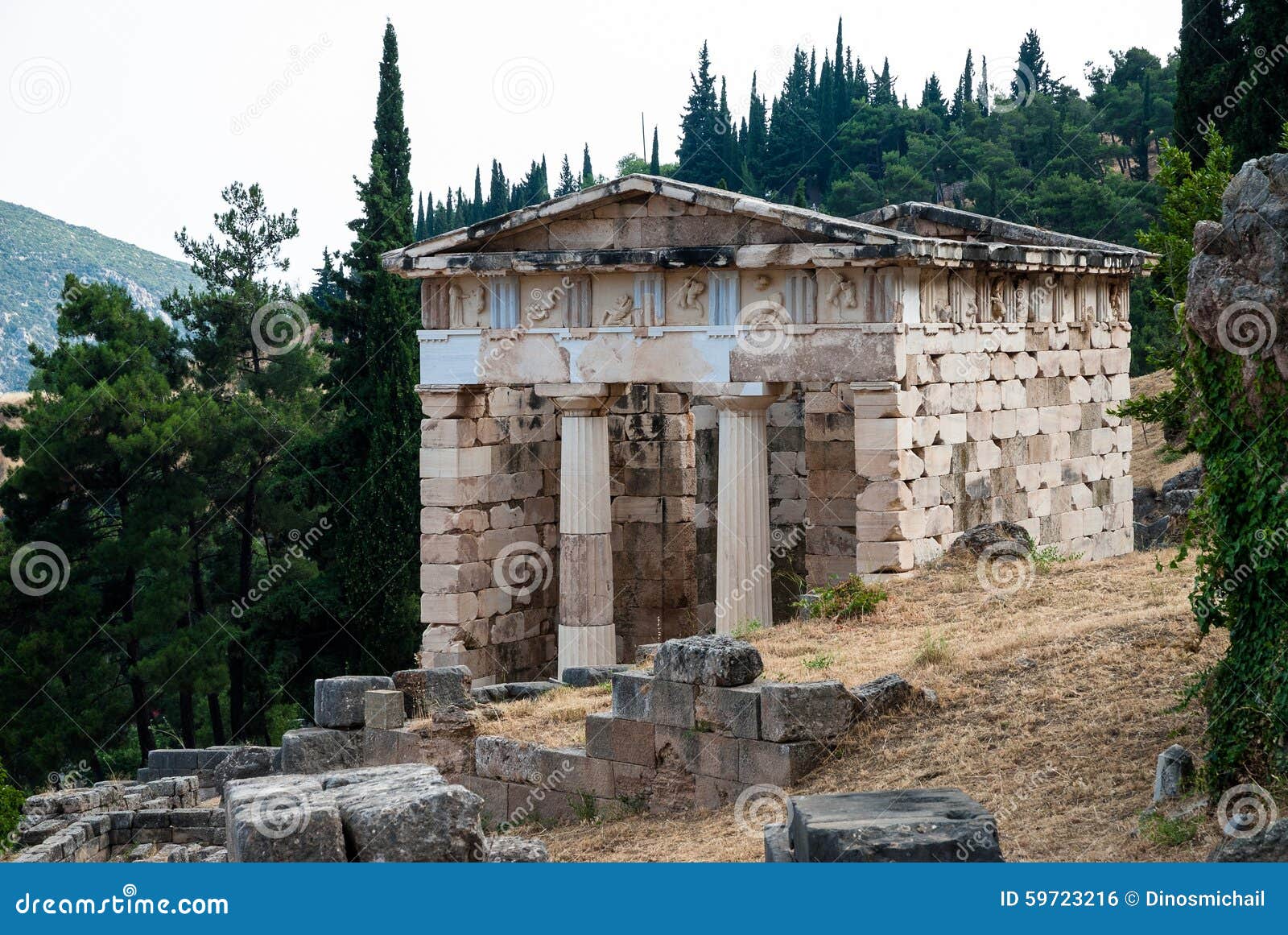Archaeological Site of Delphi, Greece Stock Photo - Image of ancient ...