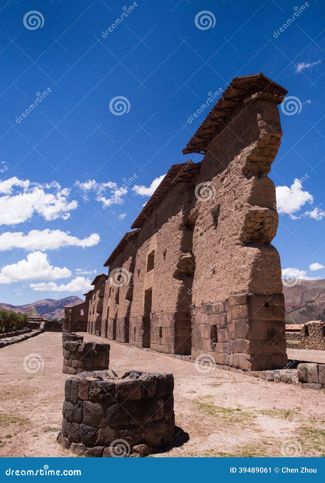 The Archaeological Site of the Inca Temple Raqchi,Peru Stock Image ...