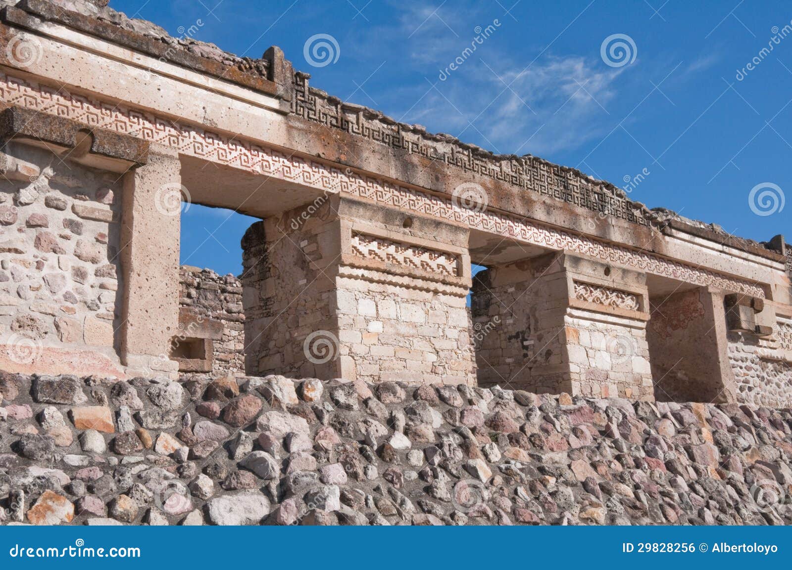 Archaeological Site of Mitla, Mexico Stock Photo - Image of facade ...