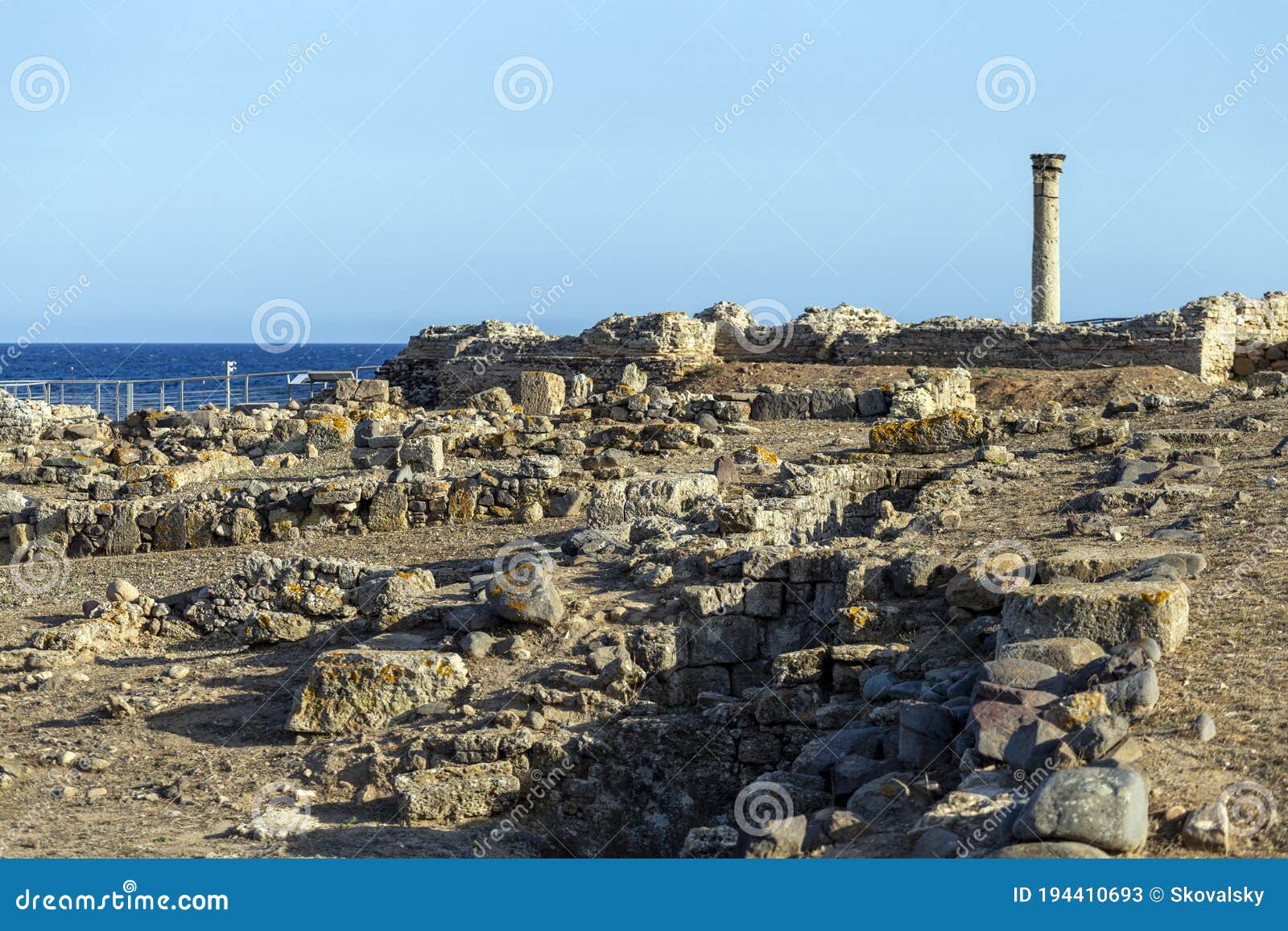 Archaeological Site of Nora, Italy Stock Image - Image of roman ...