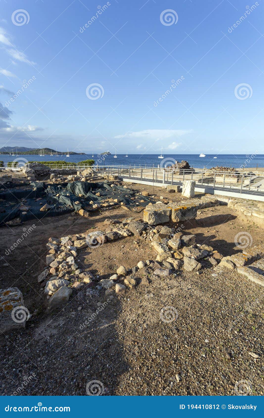 Archaeological Site of Nora, Italy Stock Photo - Image of archaeology ...