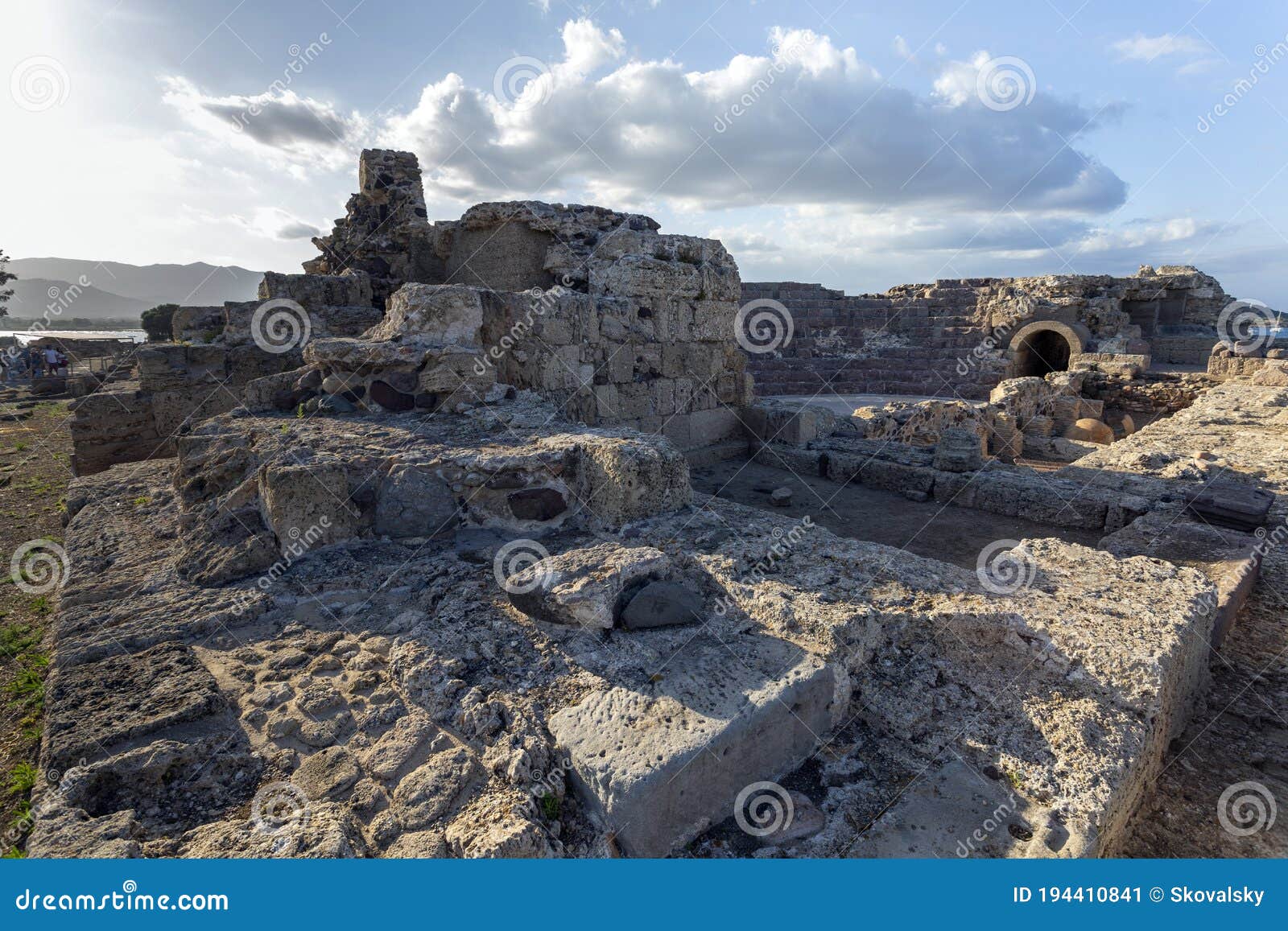 Archaeological Site of Nora, Italy Stock Image - Image of ruins, bright ...