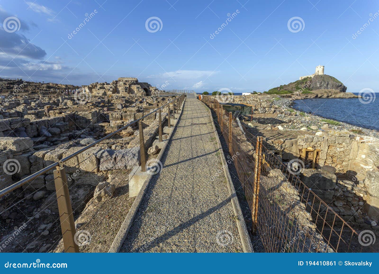 Archaeological Site of Nora, Italy Stock Image - Image of mediterranean ...