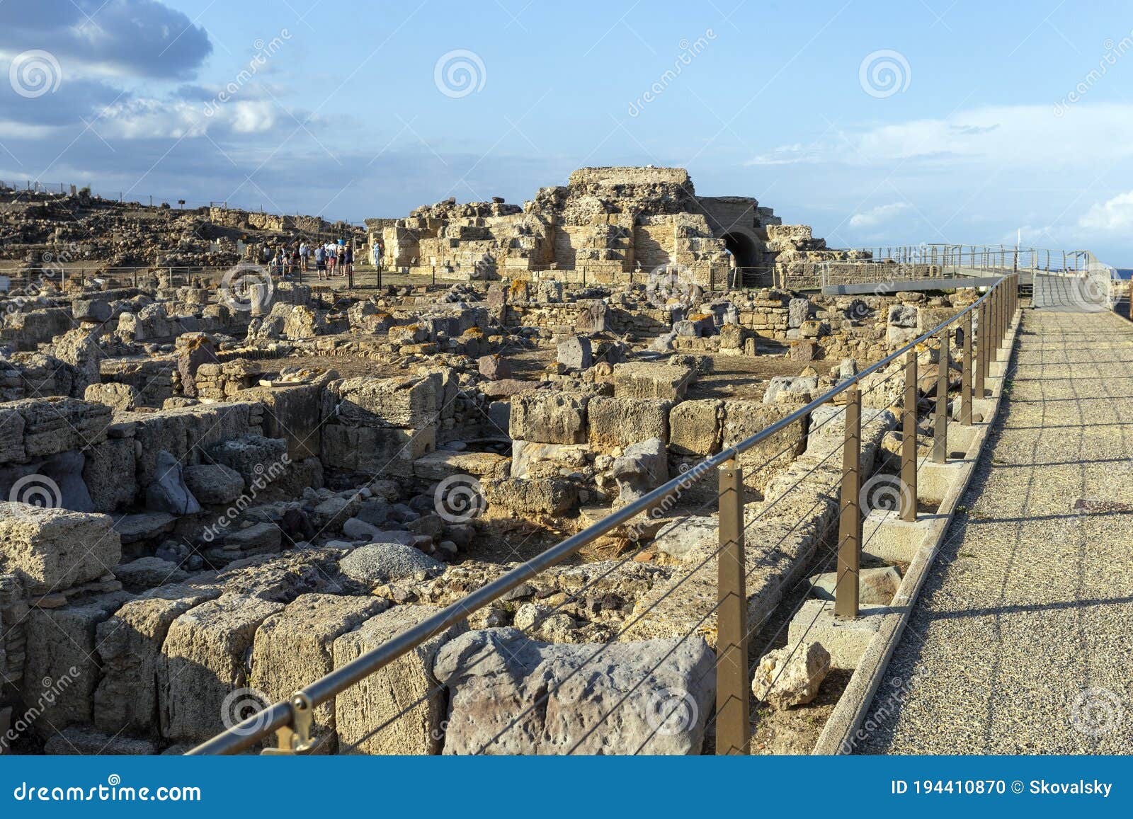 Archaeological Site of Nora, Italy Stock Photo - Image of museum, ruin ...