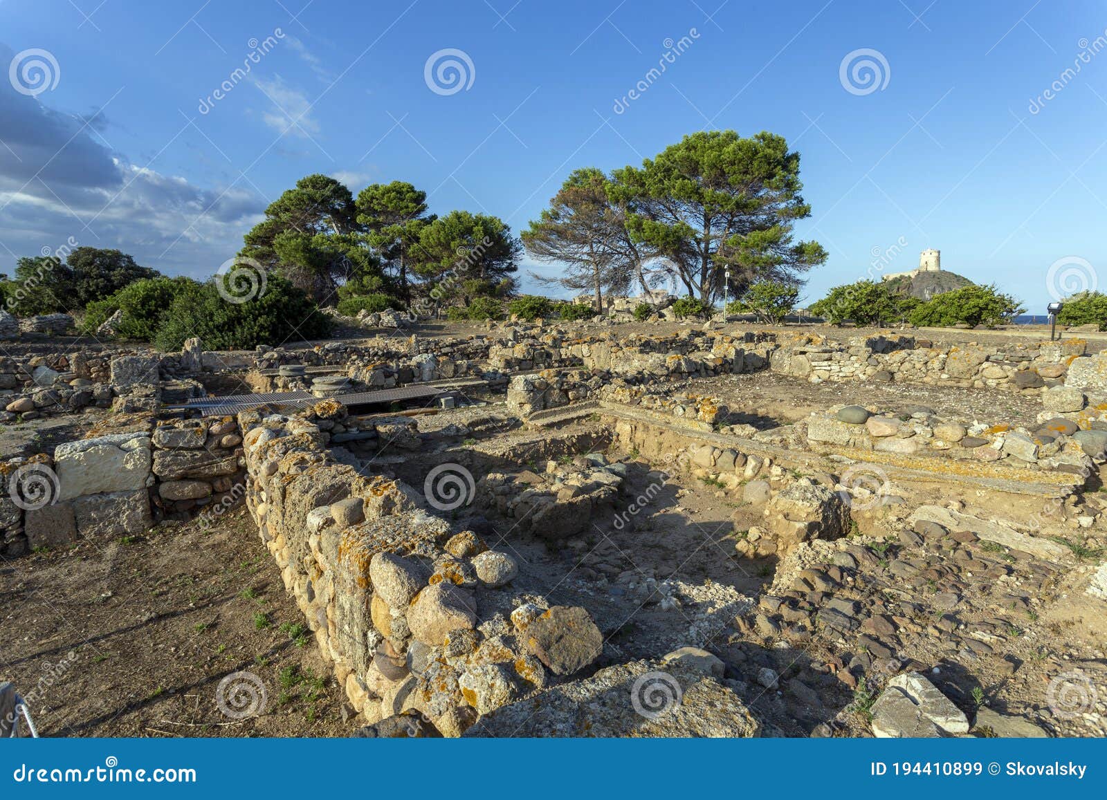 Archaeological Site of Nora, Italy Stock Image - Image of ruins, rock ...
