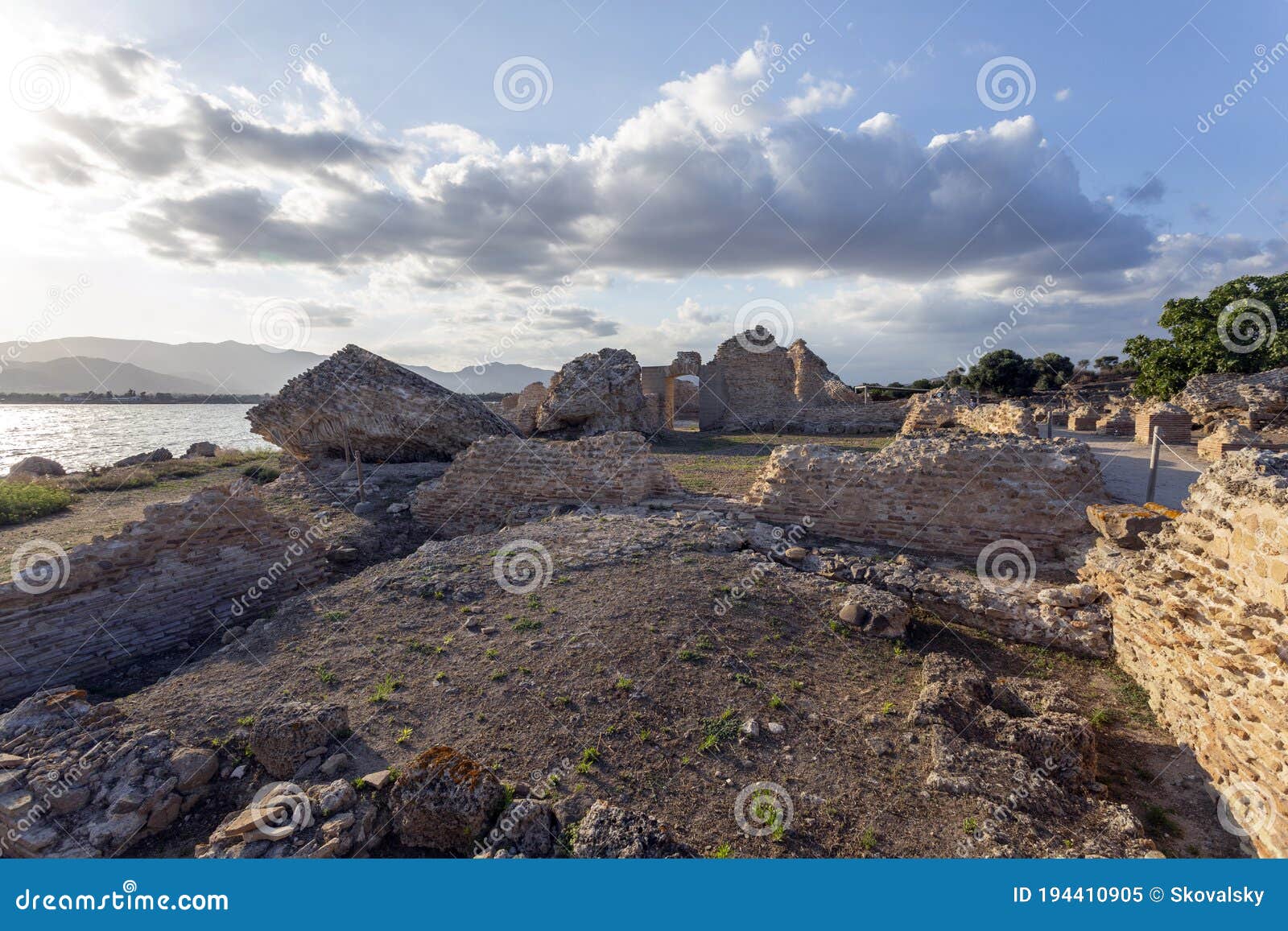 Archaeological Site of Nora, Italy Stock Image - Image of landscape ...