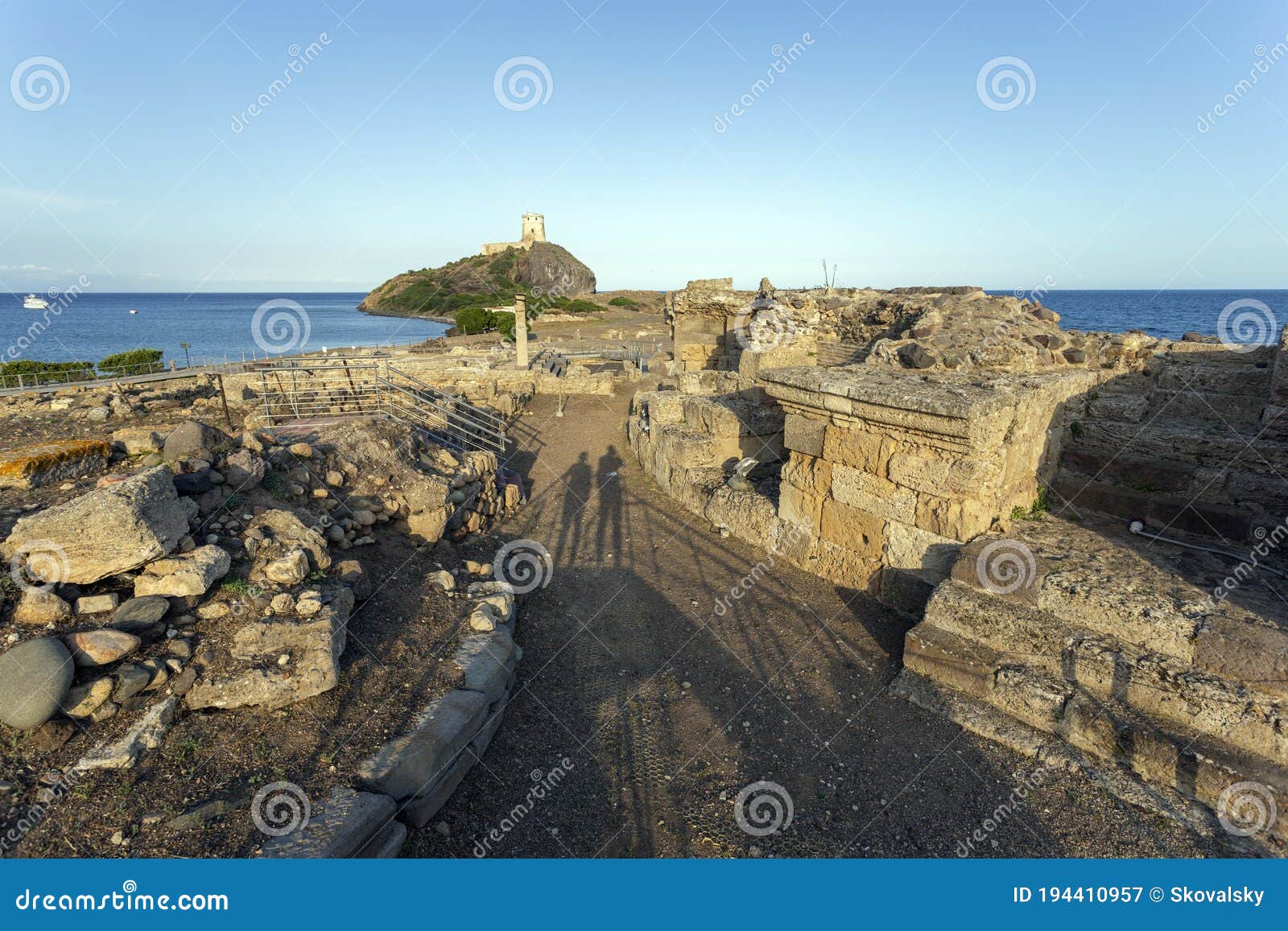 Archaeological Site of Nora, Italy Stock Image - Image of museum ...