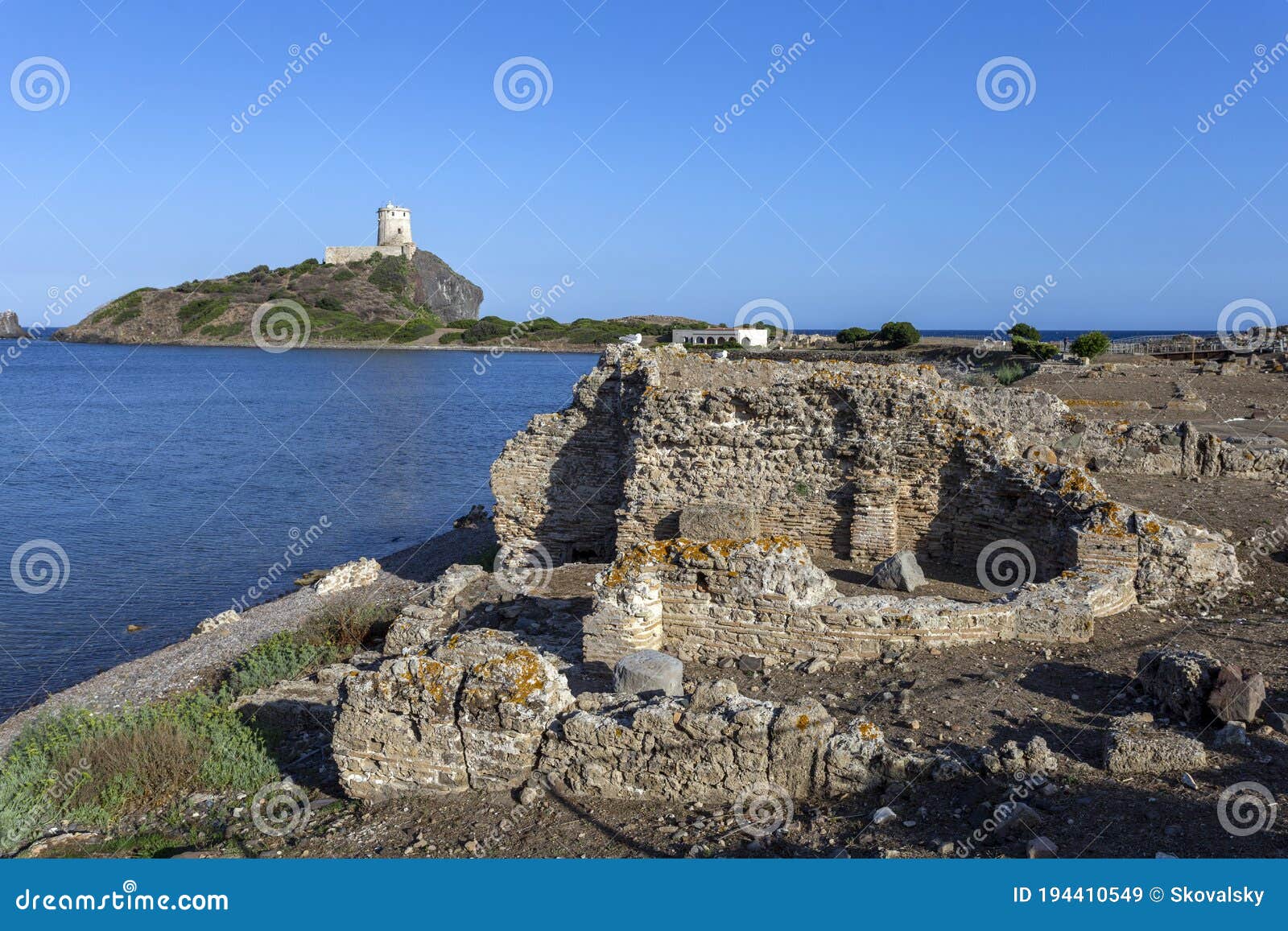 Archaeological Site of Nora, Italy Stock Image - Image of historical ...