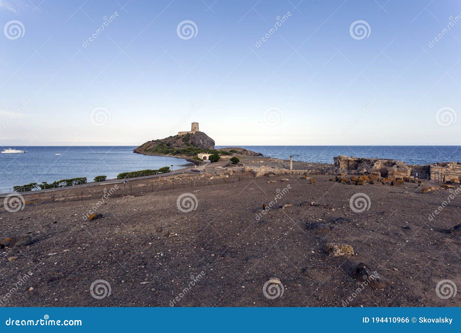 Archaeological Site of Nora, Italy Stock Photo - Image of island, italy ...