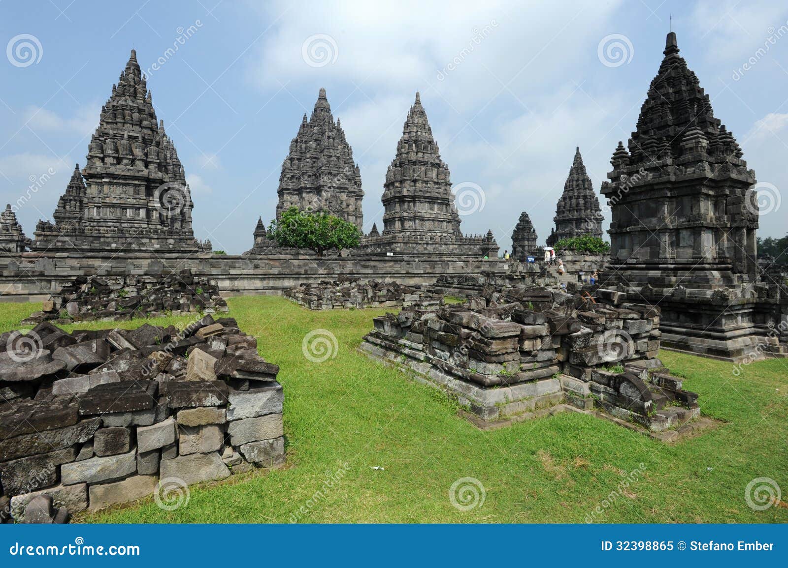 Archaeological Site of Prambanan on the Island of Java Stock Image ...