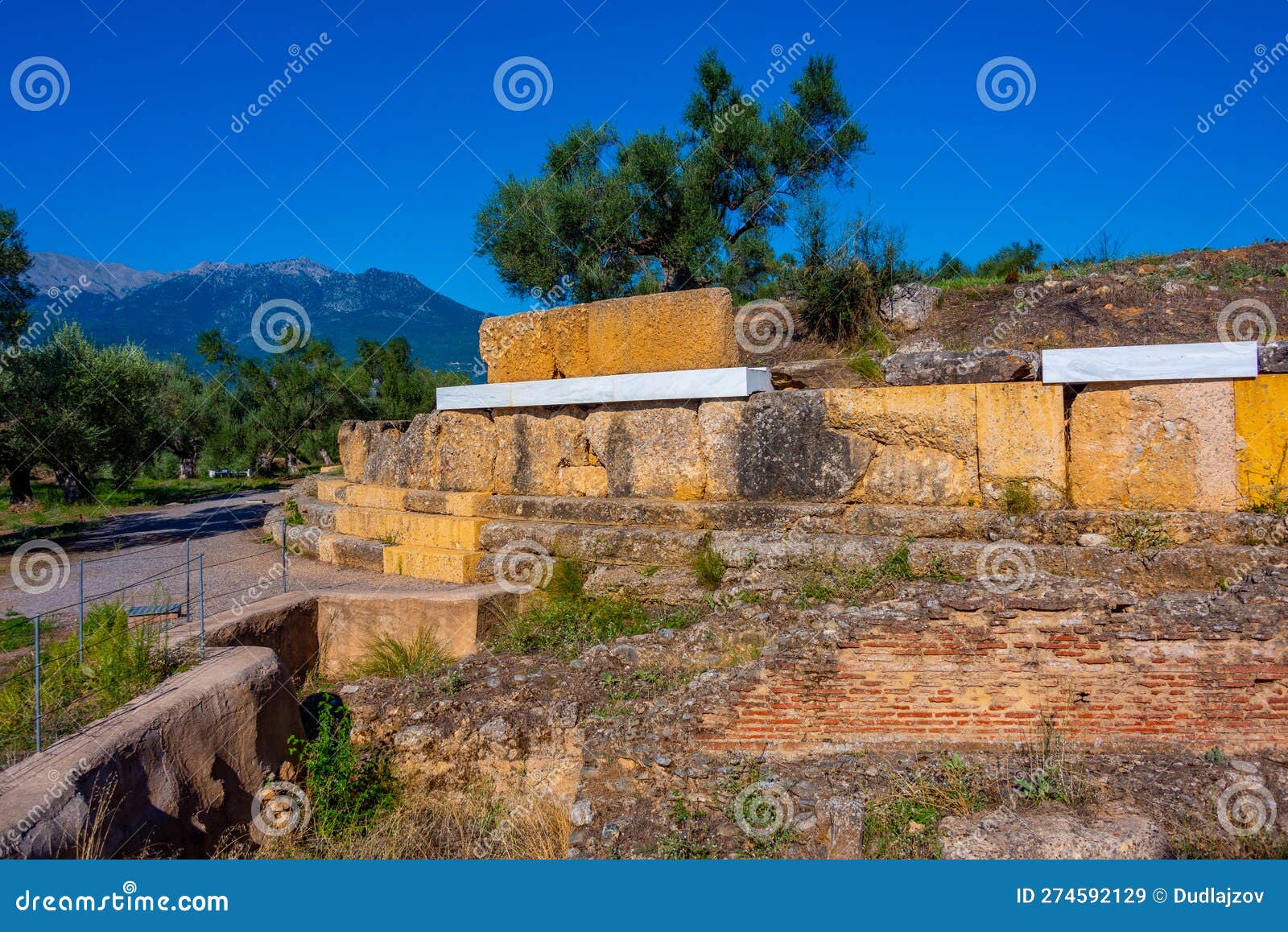 Archaeological Site of Sparta at Greece Stock Image - Image of church ...