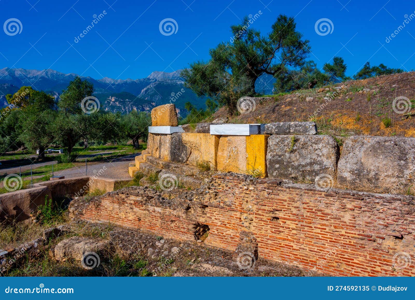 Archaeological Site of Sparta at Greece Stock Image - Image of stoa ...