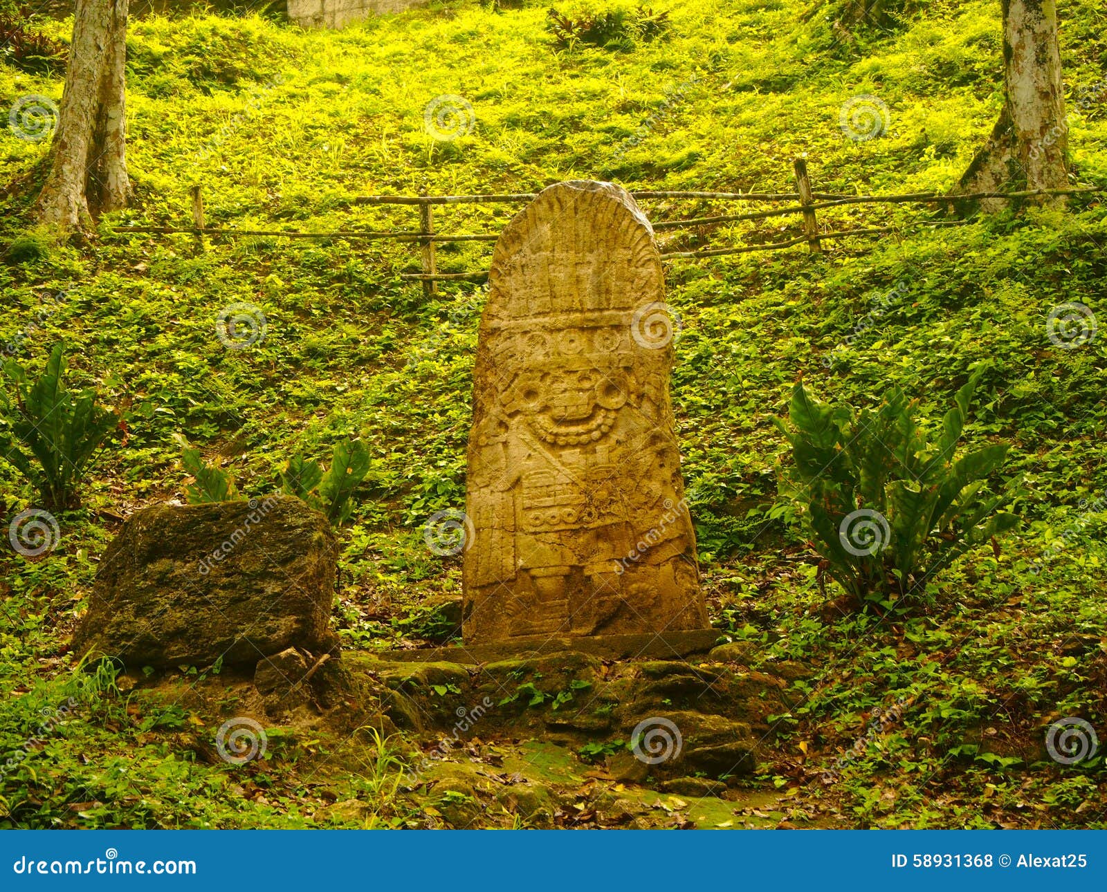 Archaeological site Yaxha stock photo. Image of nature - 58931368