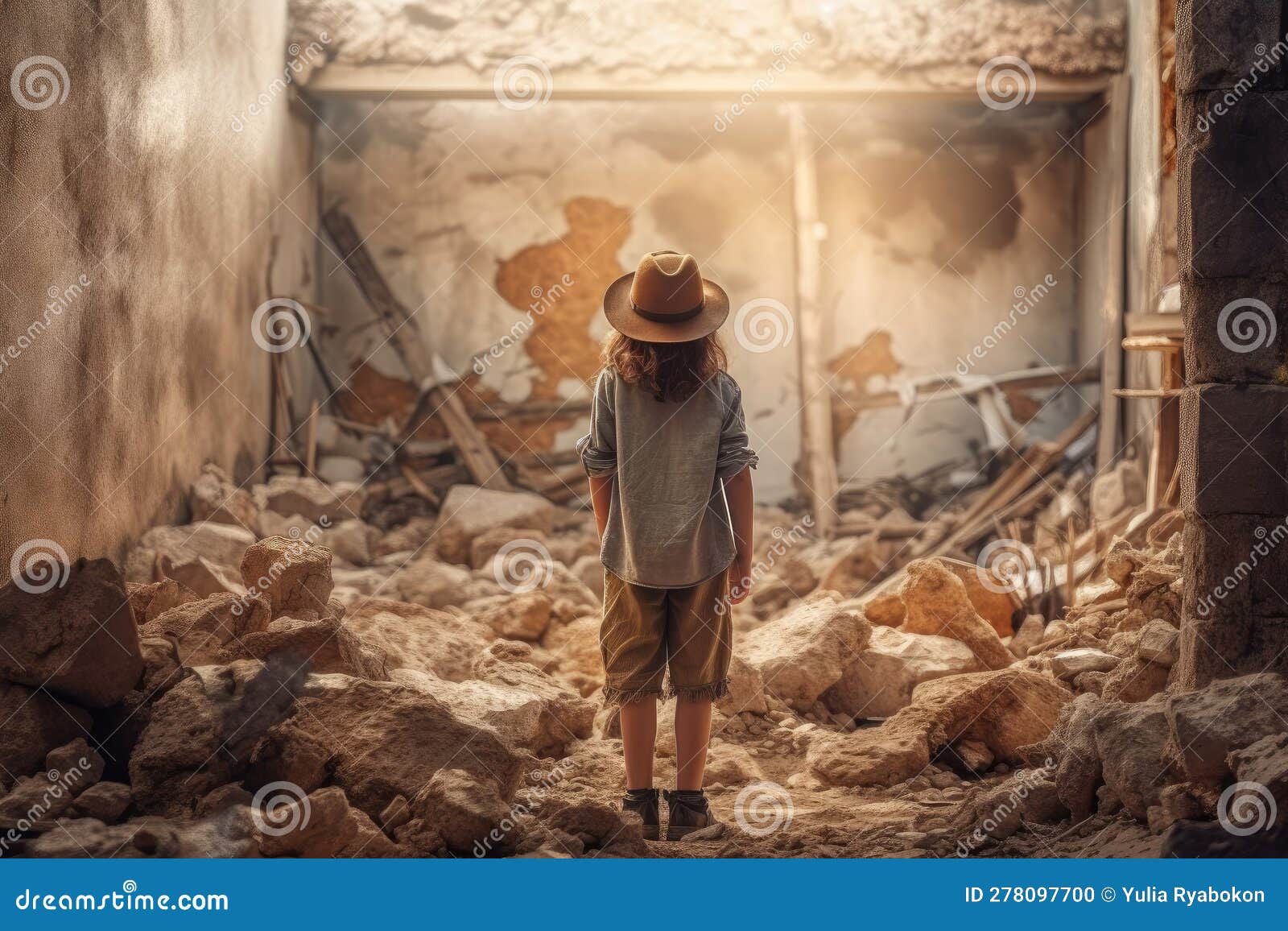 Archaeologist Child Woman. Generate Ai Stock Illustration ...