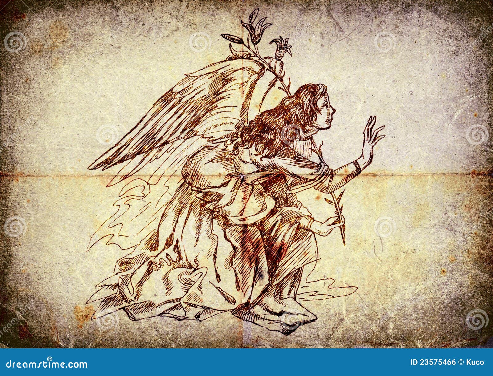 Archange Gabriel illustration stock. Illustration du dessin - 23575466