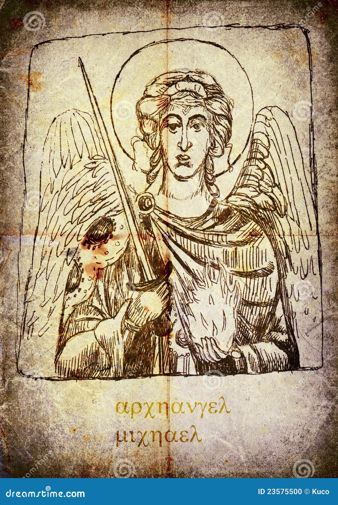 Archange Michael illustration stock. Illustration du archaïque - 23575500
