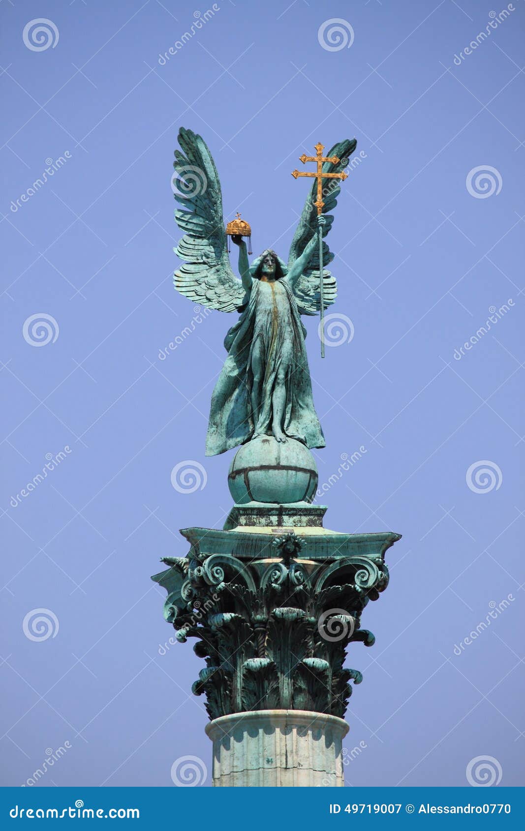 Archangel Gabriel statue stock image. Image of crown - 49719007