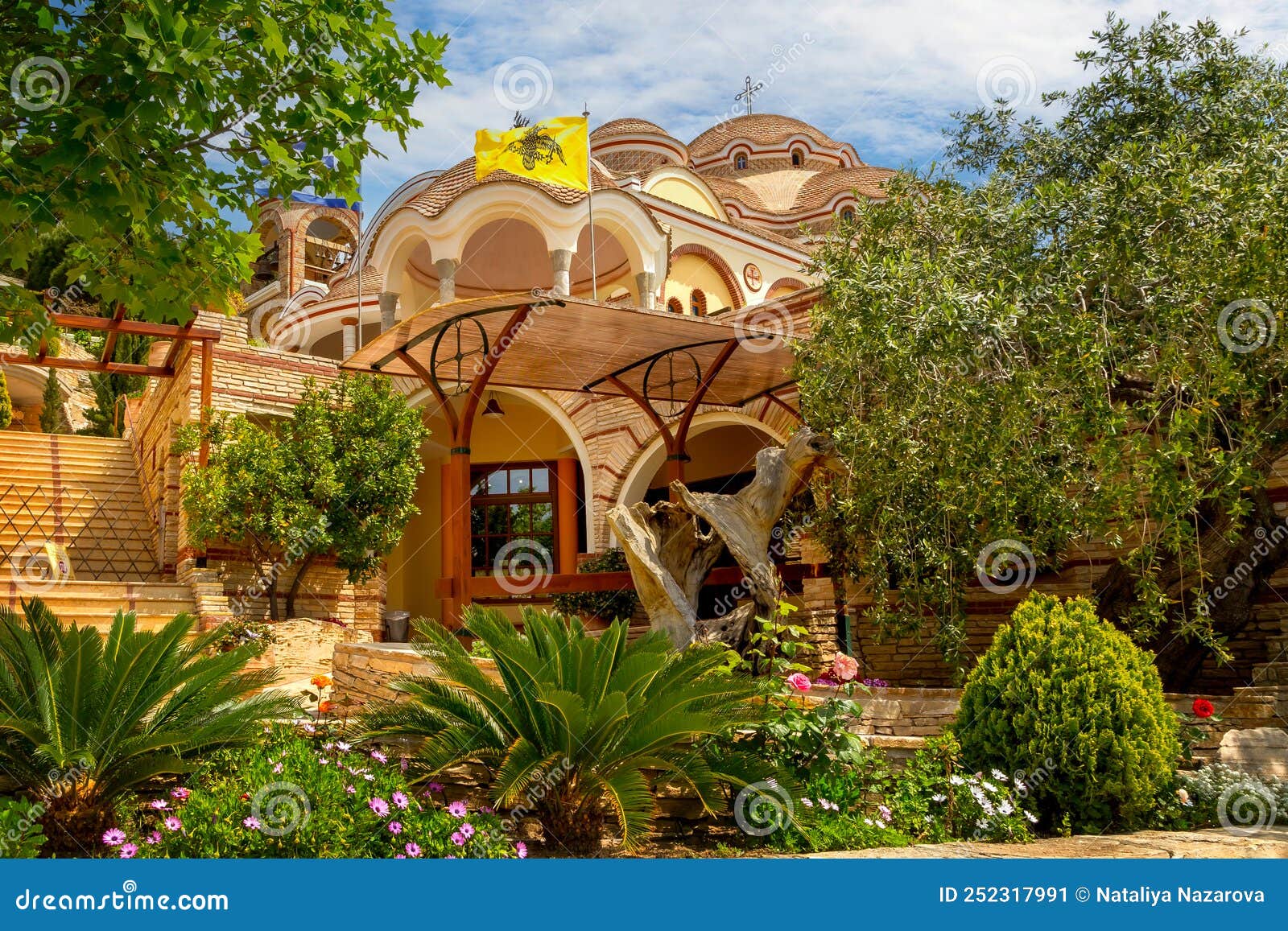 Archangel Michael Monastery in Thassos, Greece Stock Image - Image of ...