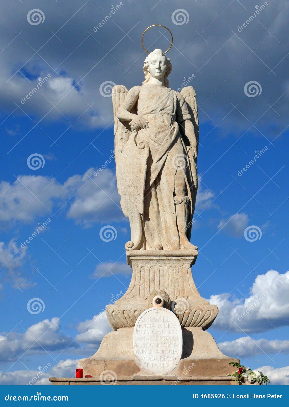 Archangel Rafael stock photo. Image of puente, monument - 4685926