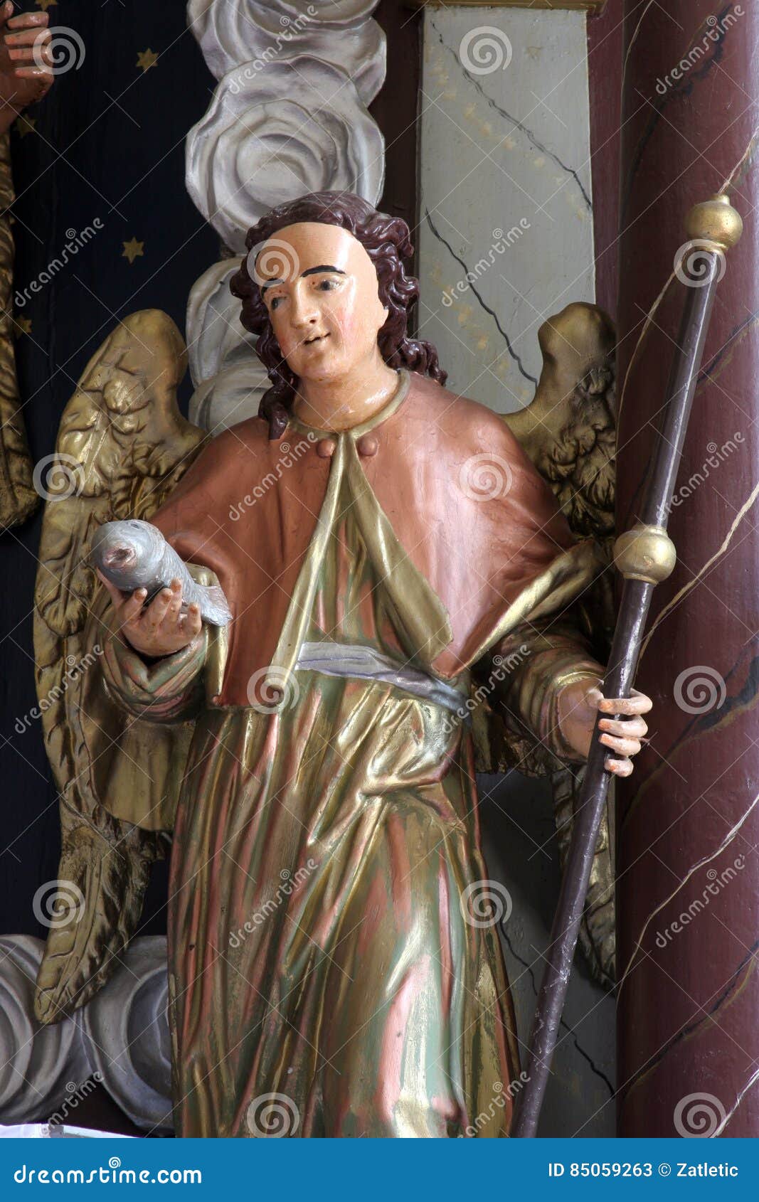Archangel Rafael stock image. Image of heaven, christian - 85059263