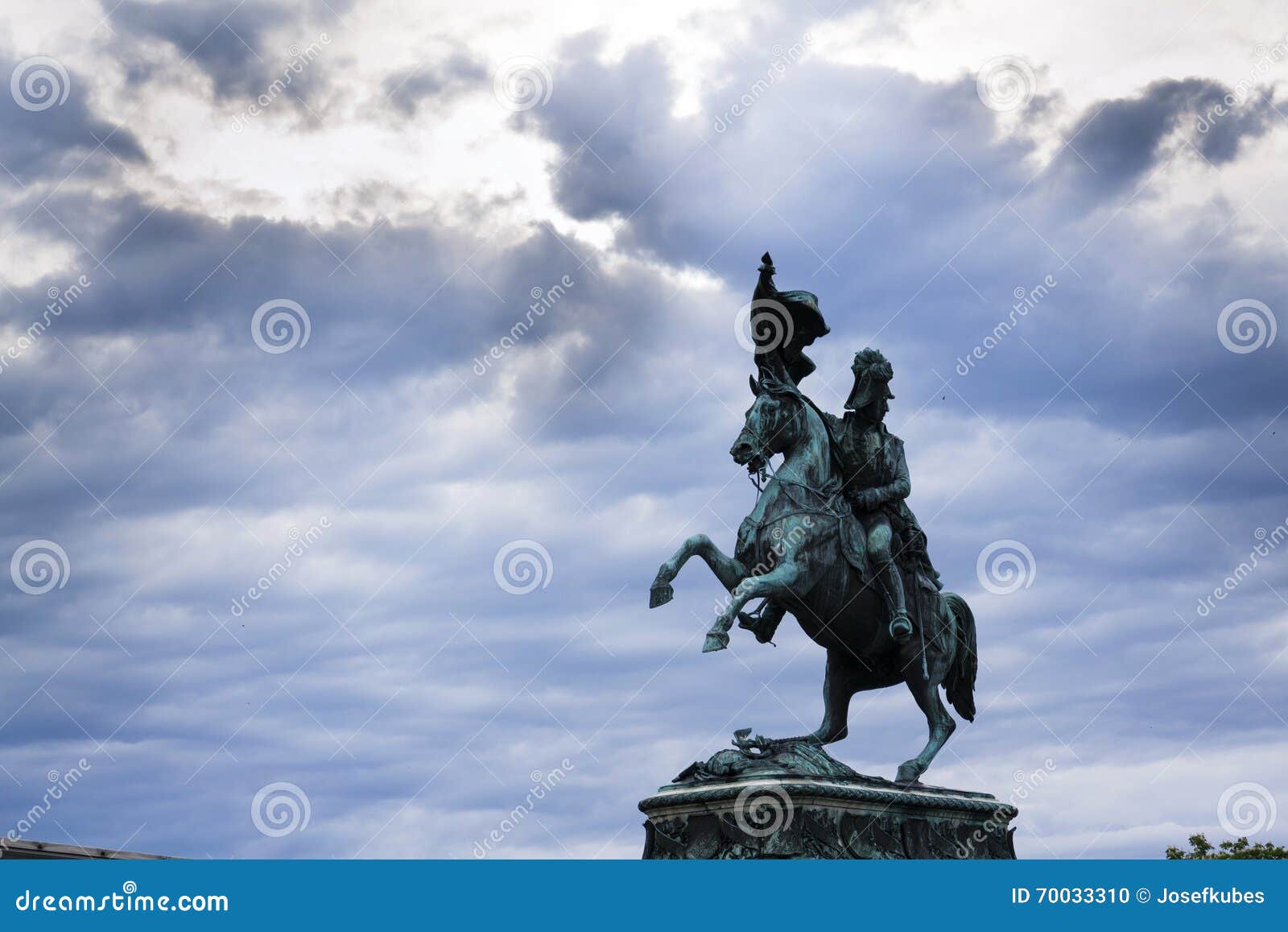 Archduke Charles of Austria Statue on Heldenplatz in Vienna Dramatic ...