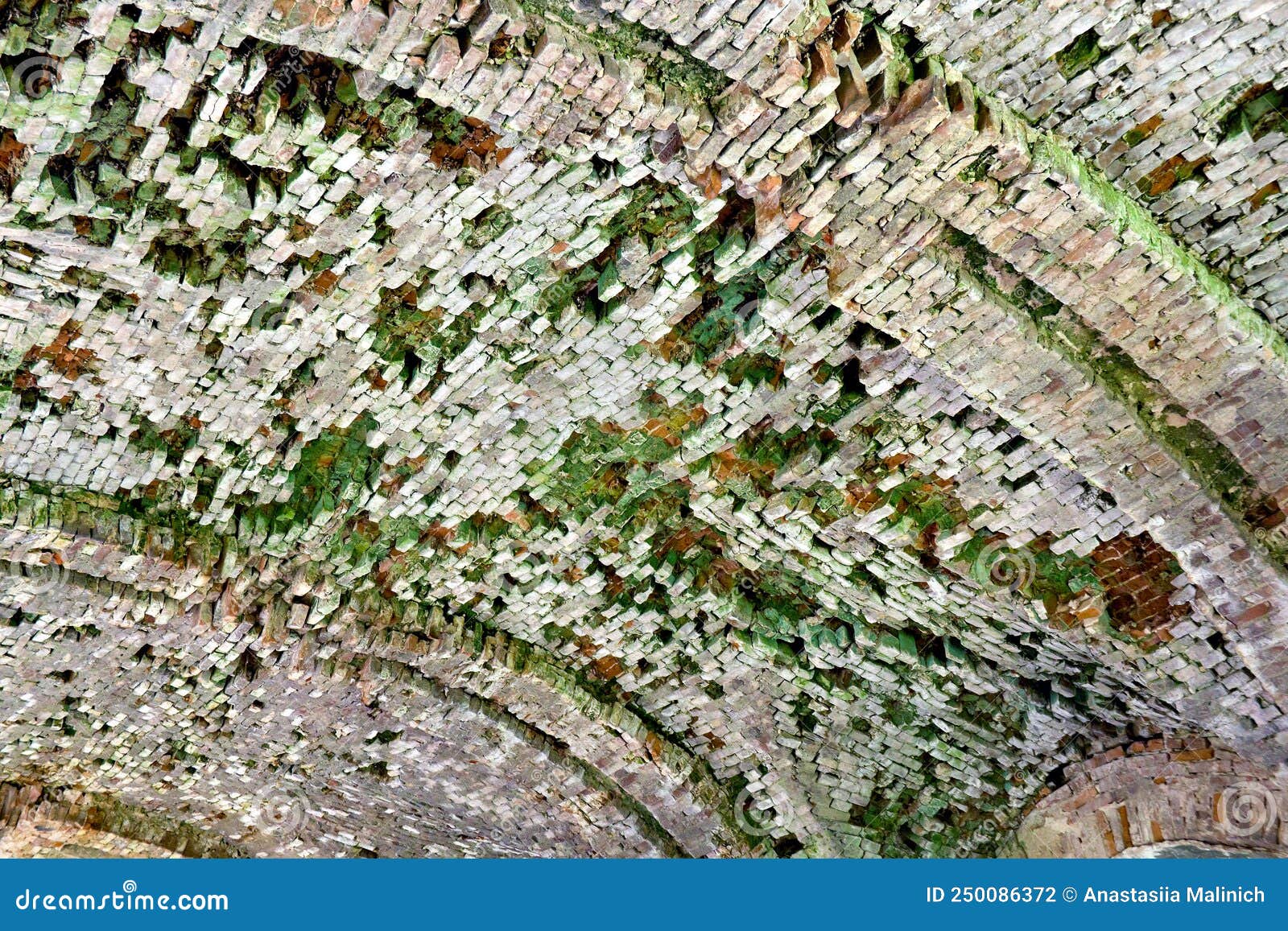 Arched Brick Old Ceiling. Bottom-up View Stock Photo - Image of ...