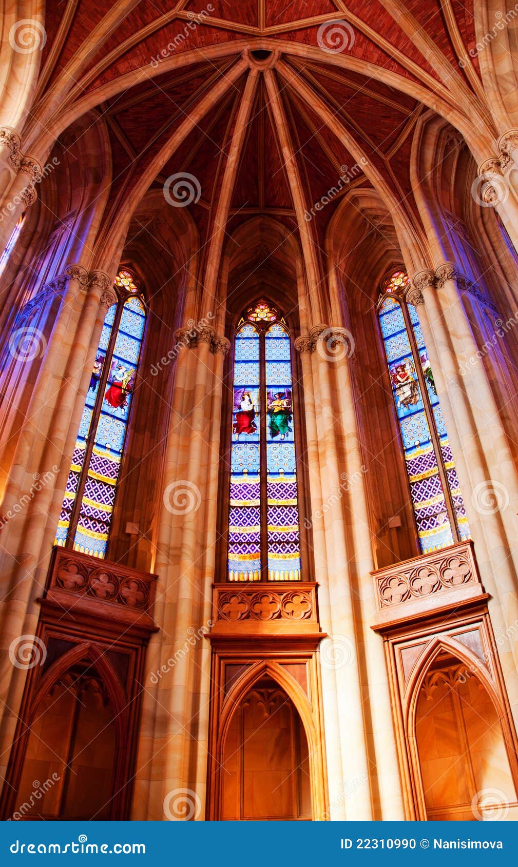 Arched Ceiling Portico With Doors In A Row In The Courtyard Of A ...