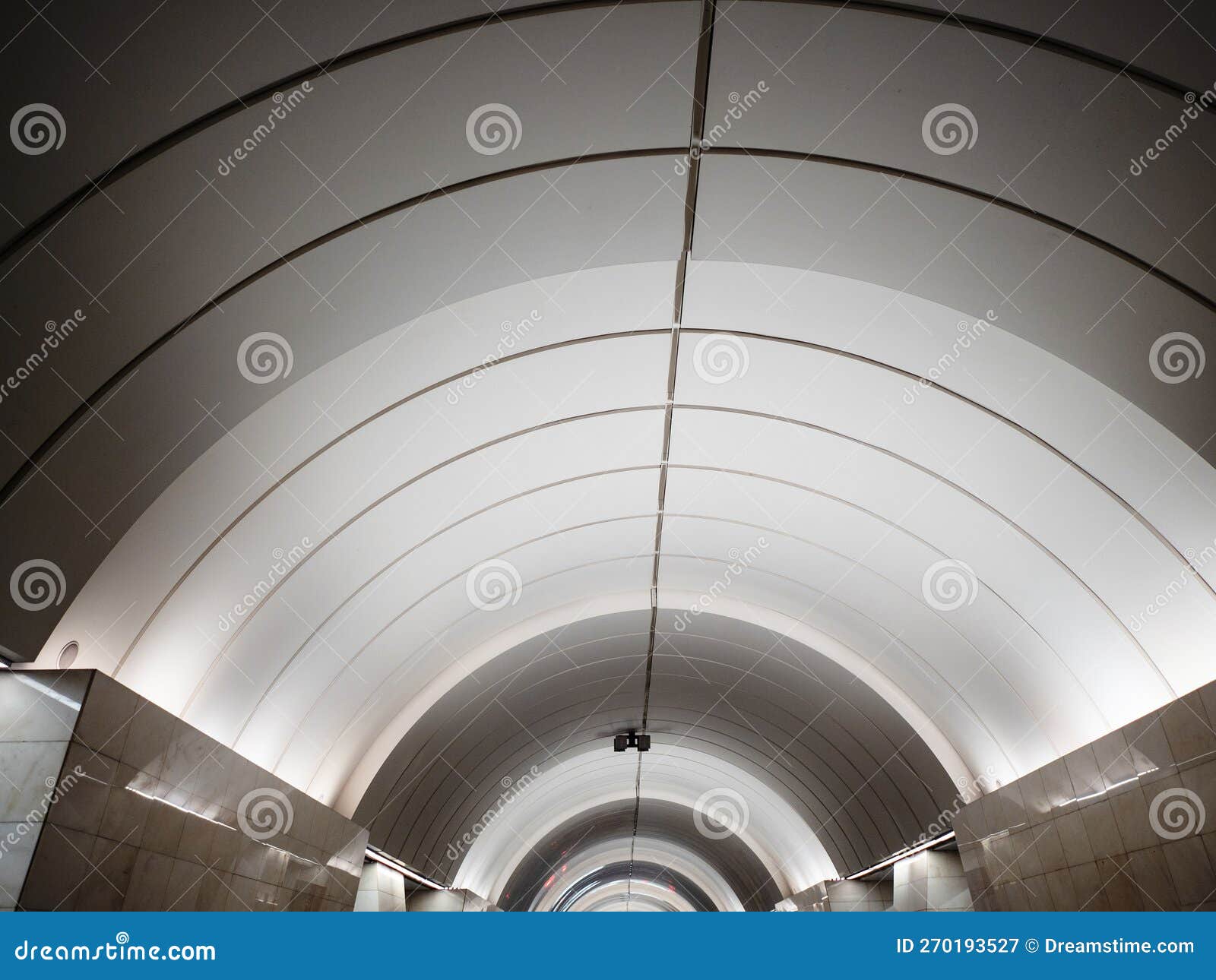 Arched Ceiling in Subway Passage Stock Image - Image of grey, camera ...
