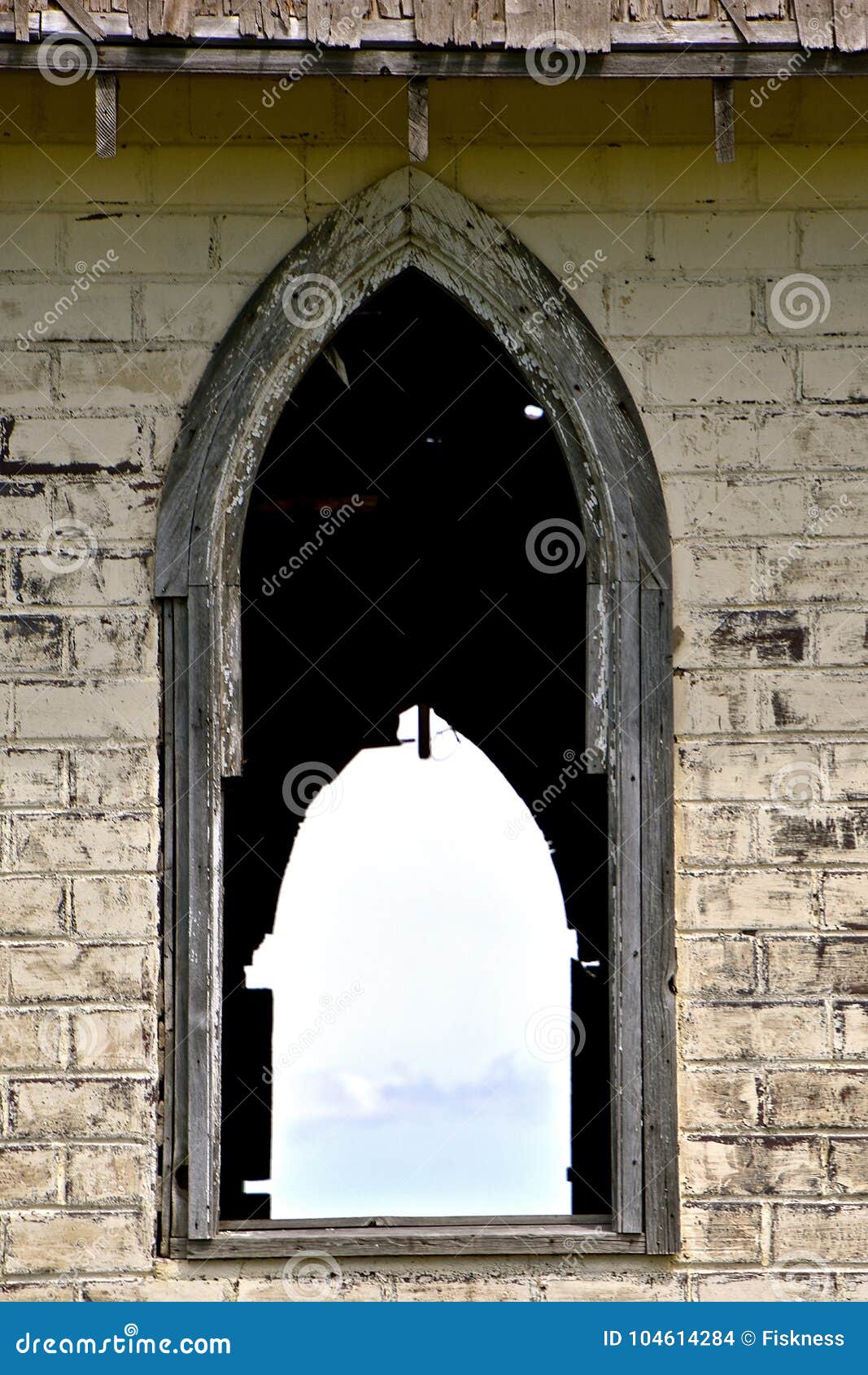 Arched Church Window Frames Stock Photo - Image of structure, streaming ...