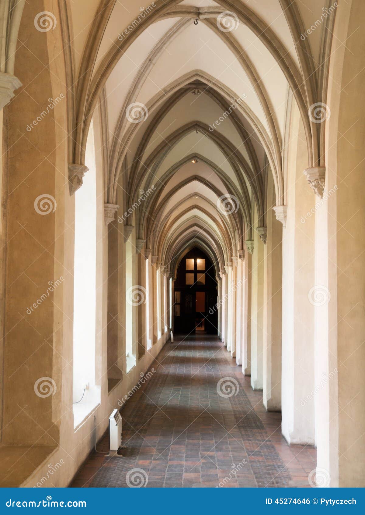 Arched cloister stock photo. Image of architecture, gothic - 45274646
