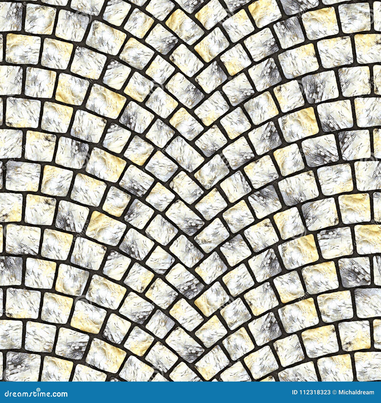 Arched Cobblestone Pavement Texture 060 Stock Illustration ...