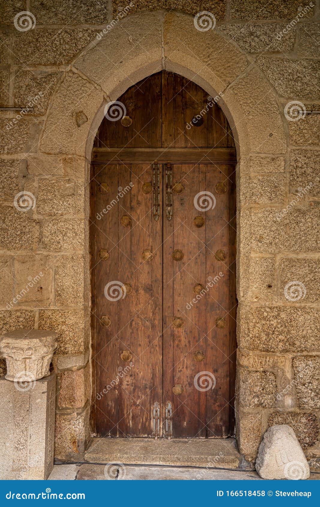 Arched Door Inside Historic Monastery in Guimaraes Stock Photo - Image ...