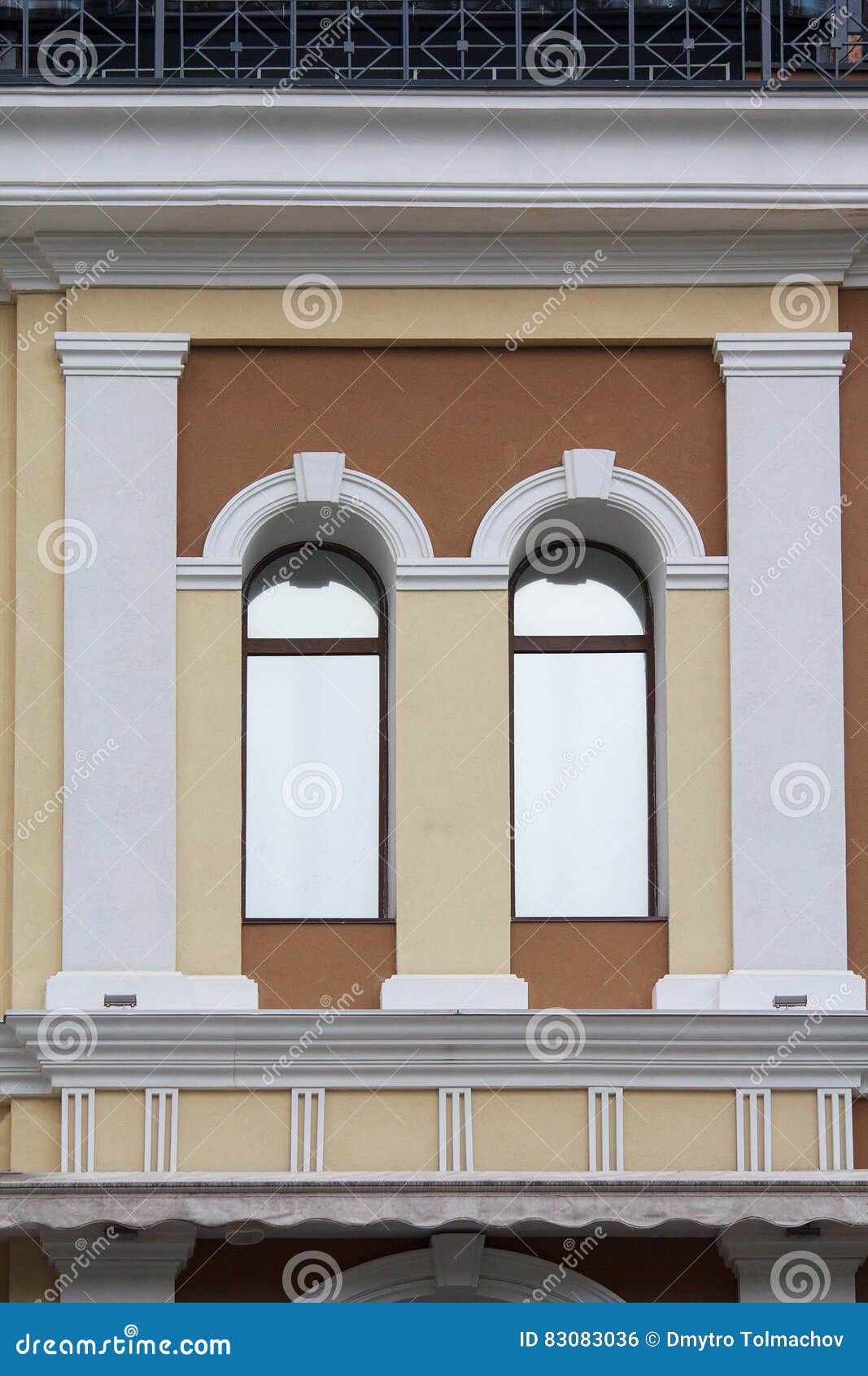 Arched Facade of a Window in a Classical Style Stock Photo - Image of ...