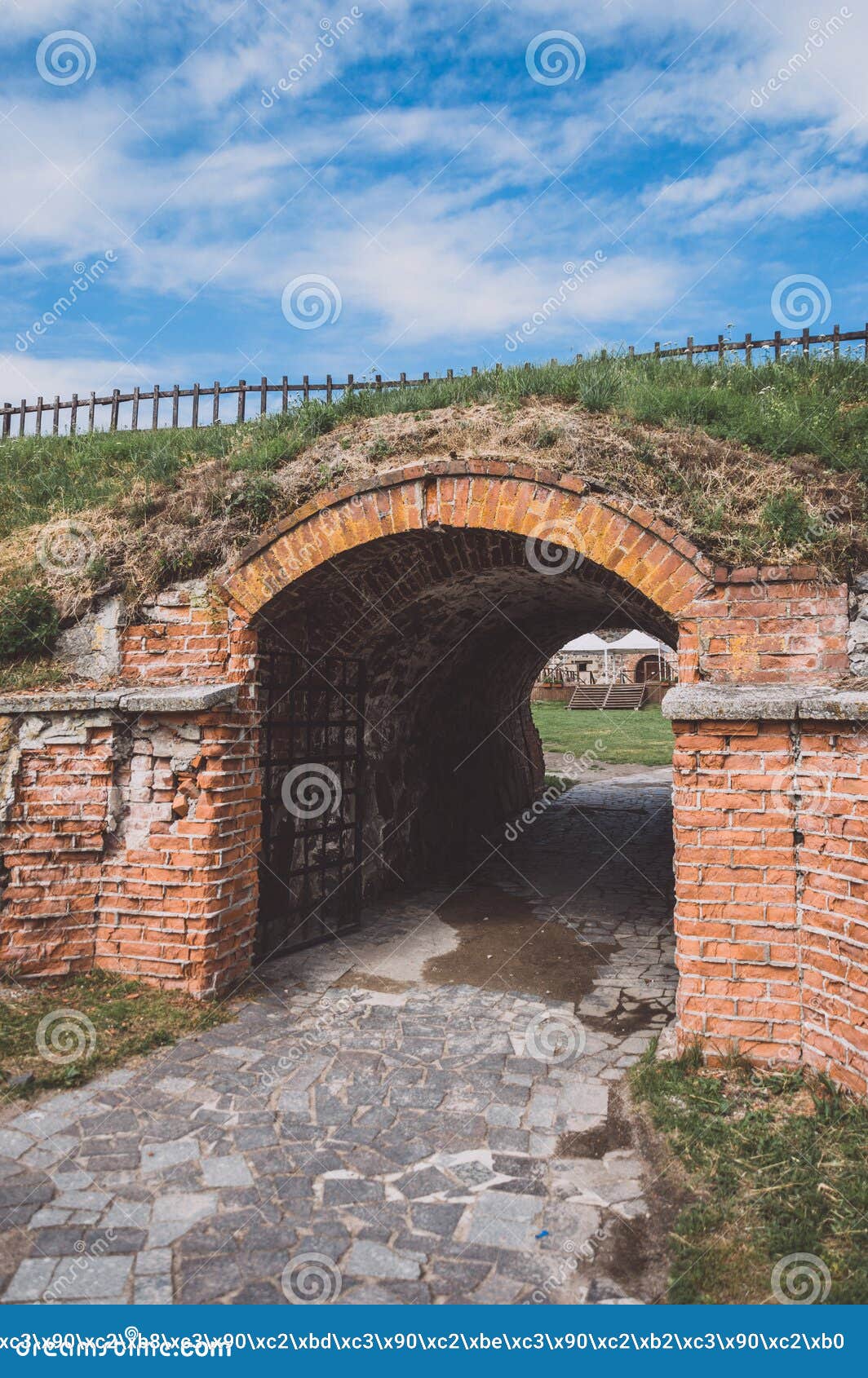 Arched Gates in an Ancient Fortress Stock Image - Image of stone ...