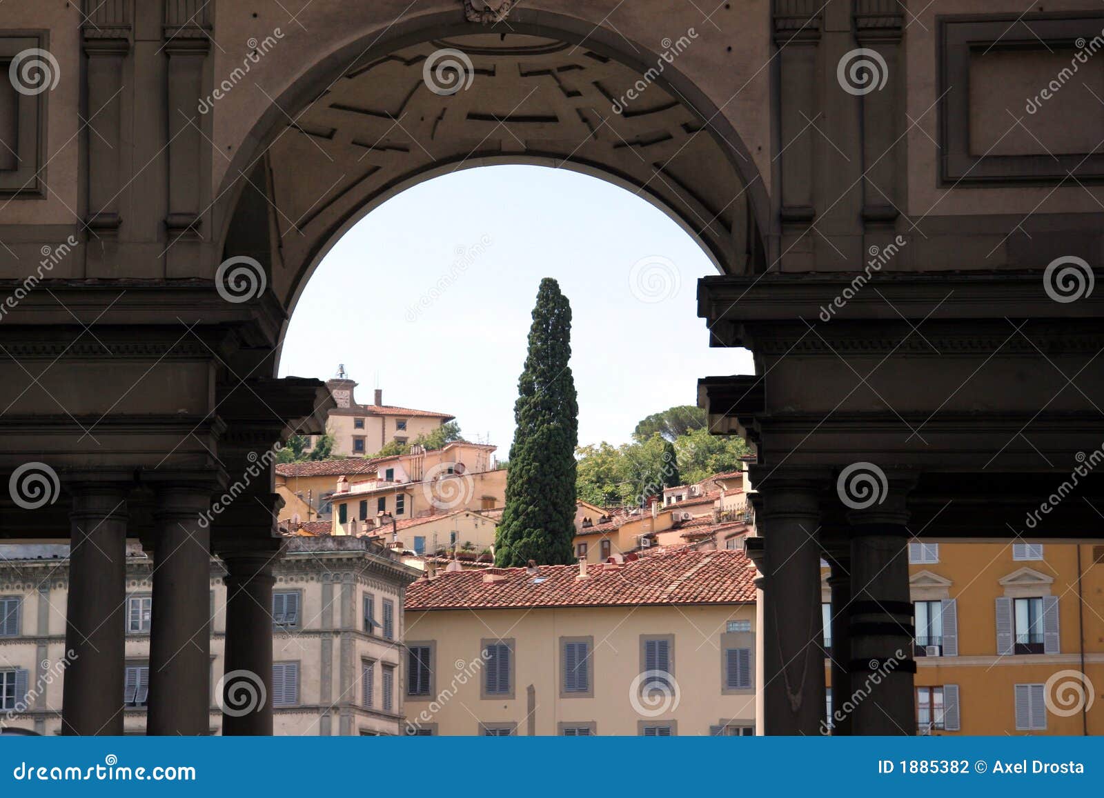 Arched Gateway in Florence, Italy Stock Photo - Image of history, open ...