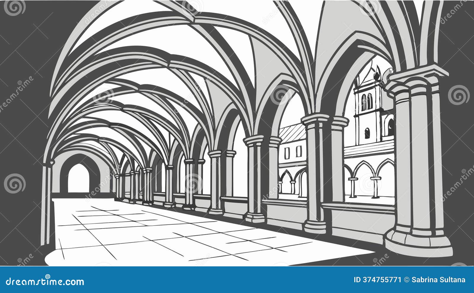 Architectural Perspective Background Poster Design Vector. Poster Wall ...