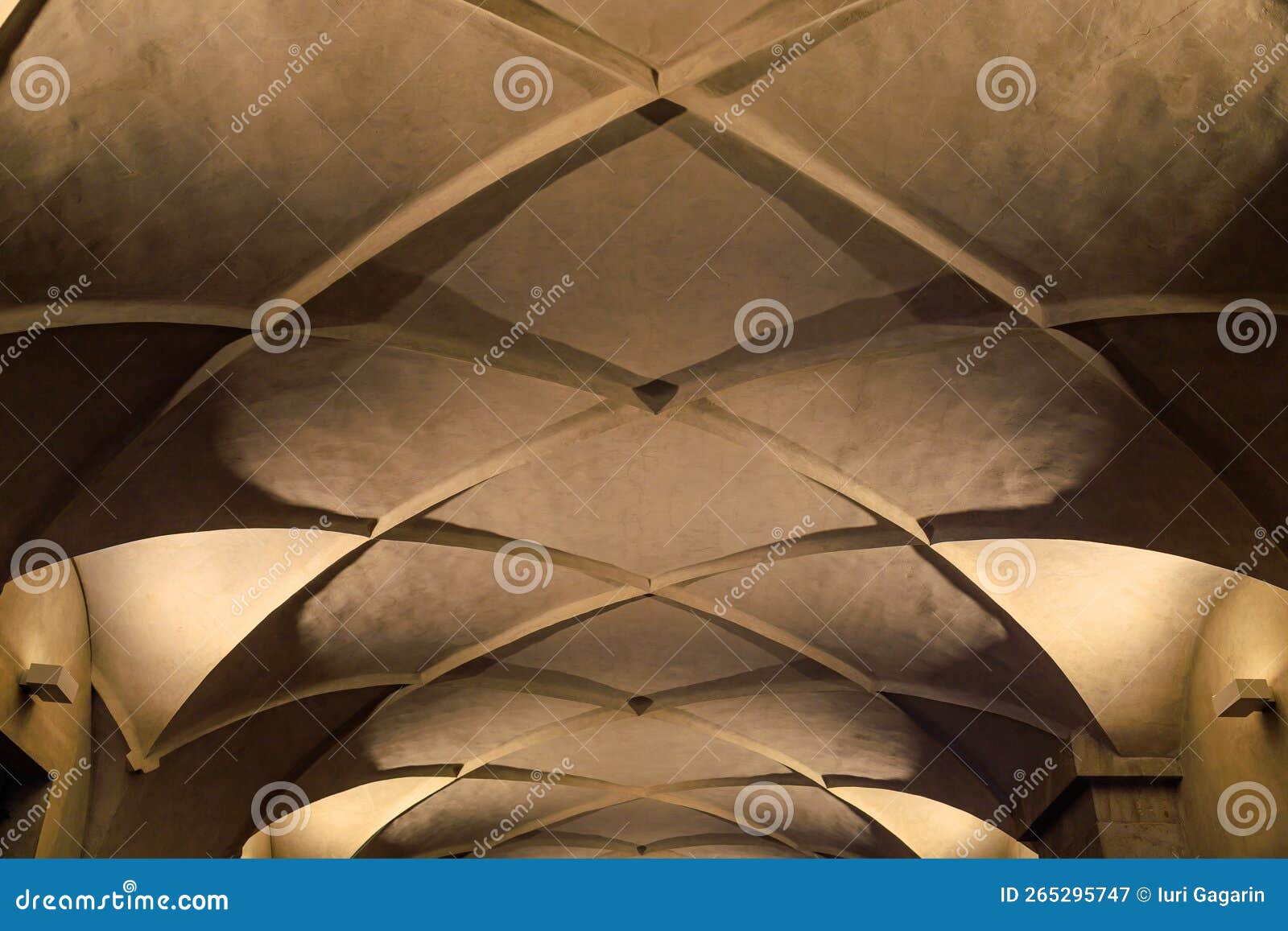 Arched Medieval Ceiling. Background with Selective Focus Stock Image ...
