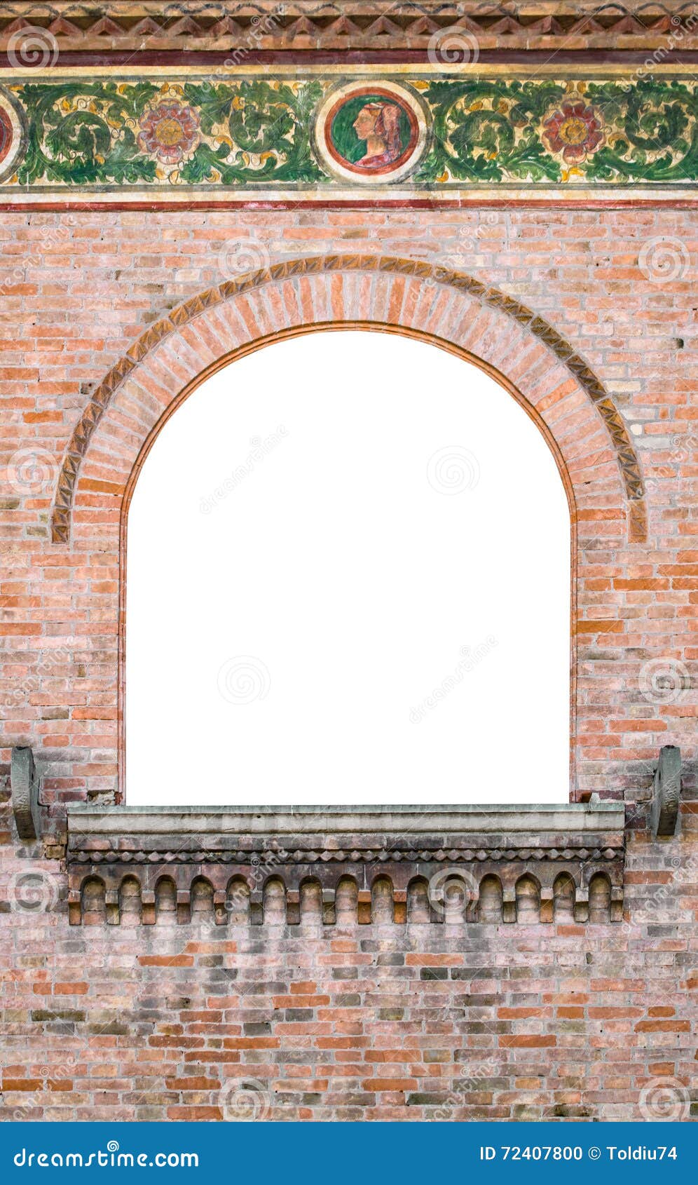 Arched Medieval Window Suitable As a Frame. Stock Photo - Image of ...