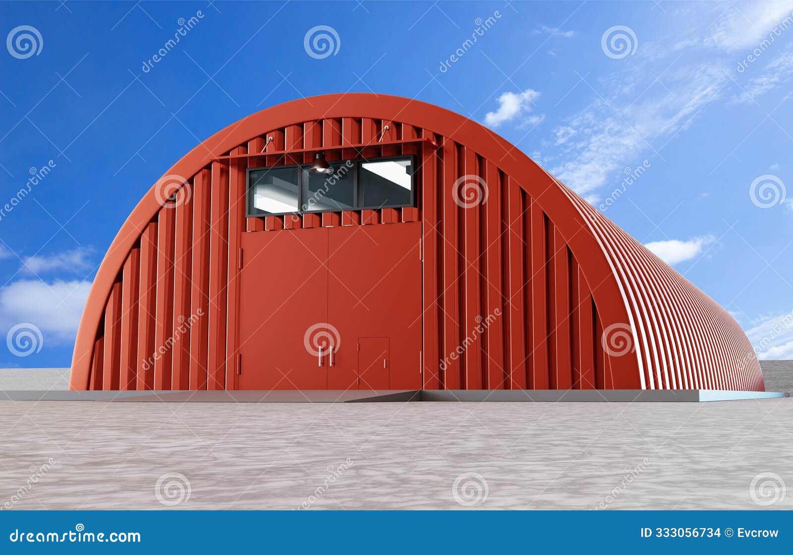 Arched Metal Industrial Hangar Stock Photo - Image of outside, outdoor ...