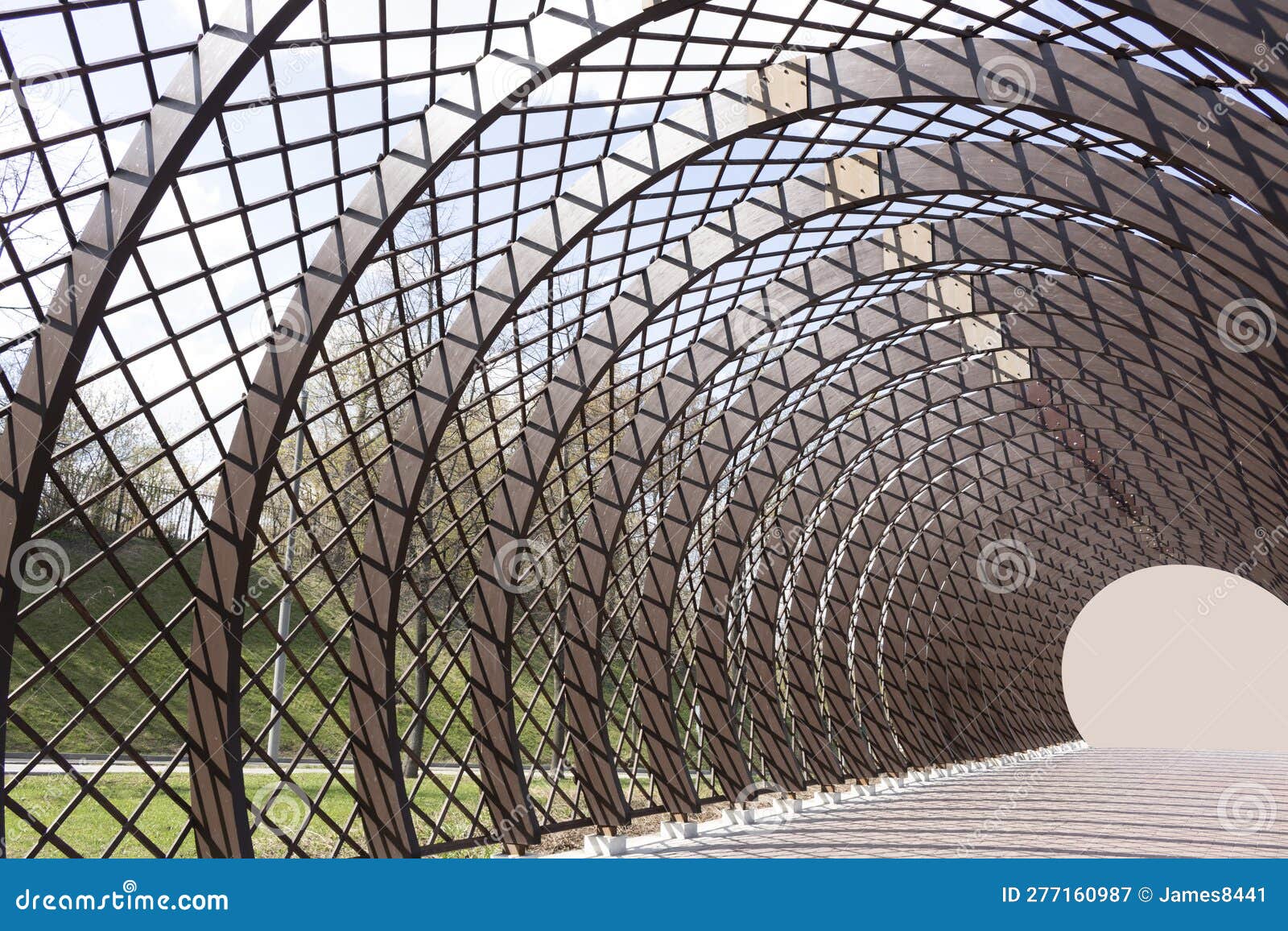 Arched metal structure stock image. Image of metal, futuristic - 277160987