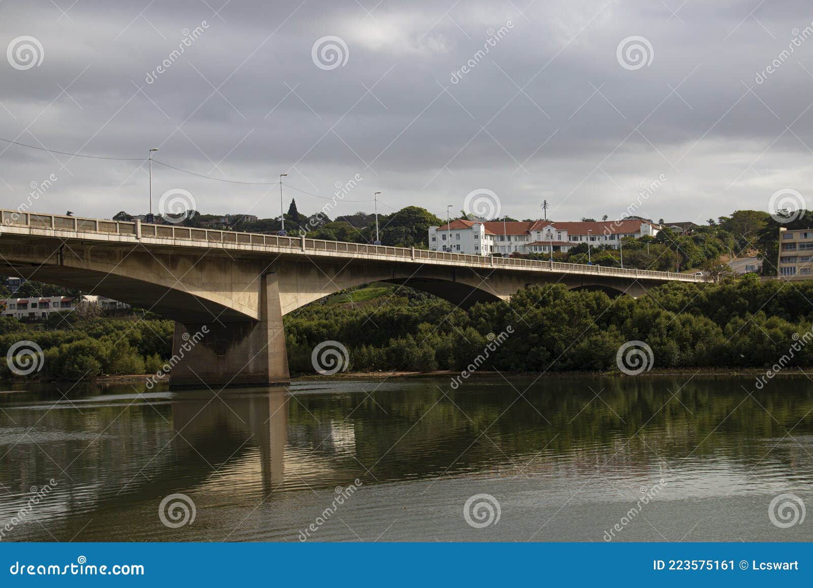 Arched Motorway Bridge Over Durban`s Umgeni River Stock Image - Image ...
