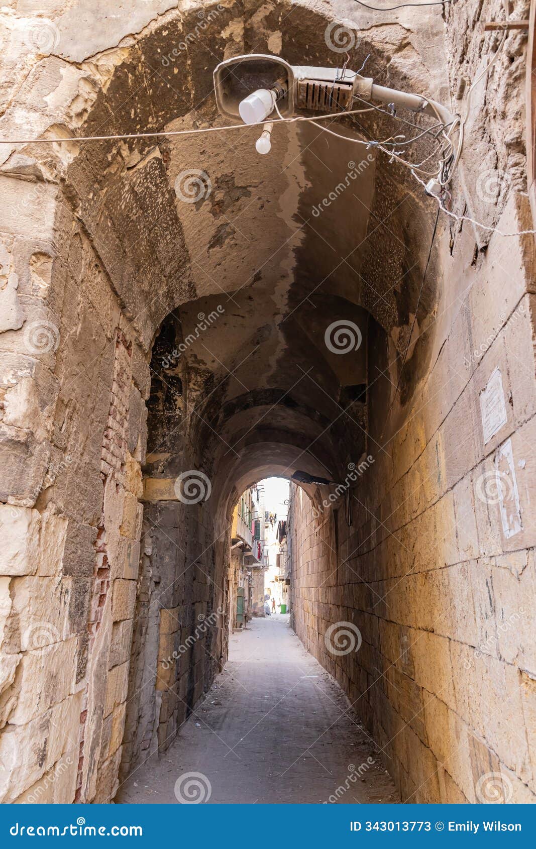 Arched Pasageway in an Alley in Old Cairo Stock Image - Image of east ...