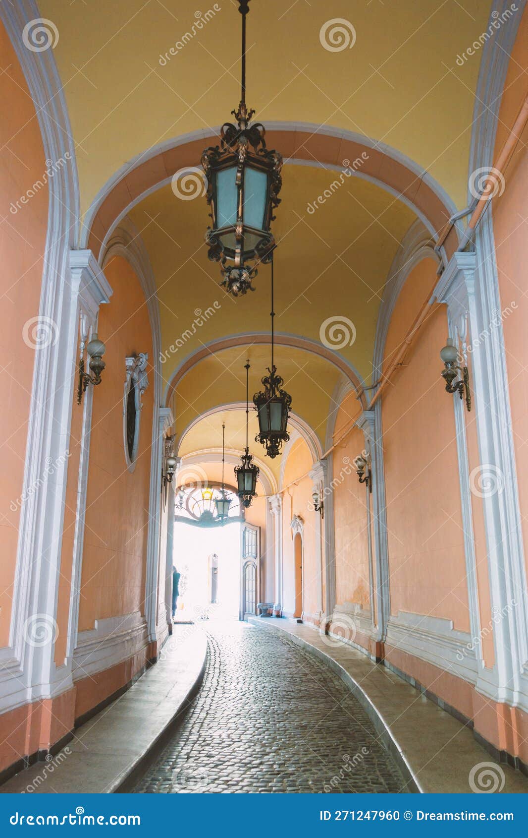 Arched Passage in an Old Beautiful Vintage Building Stock Photo - Image ...