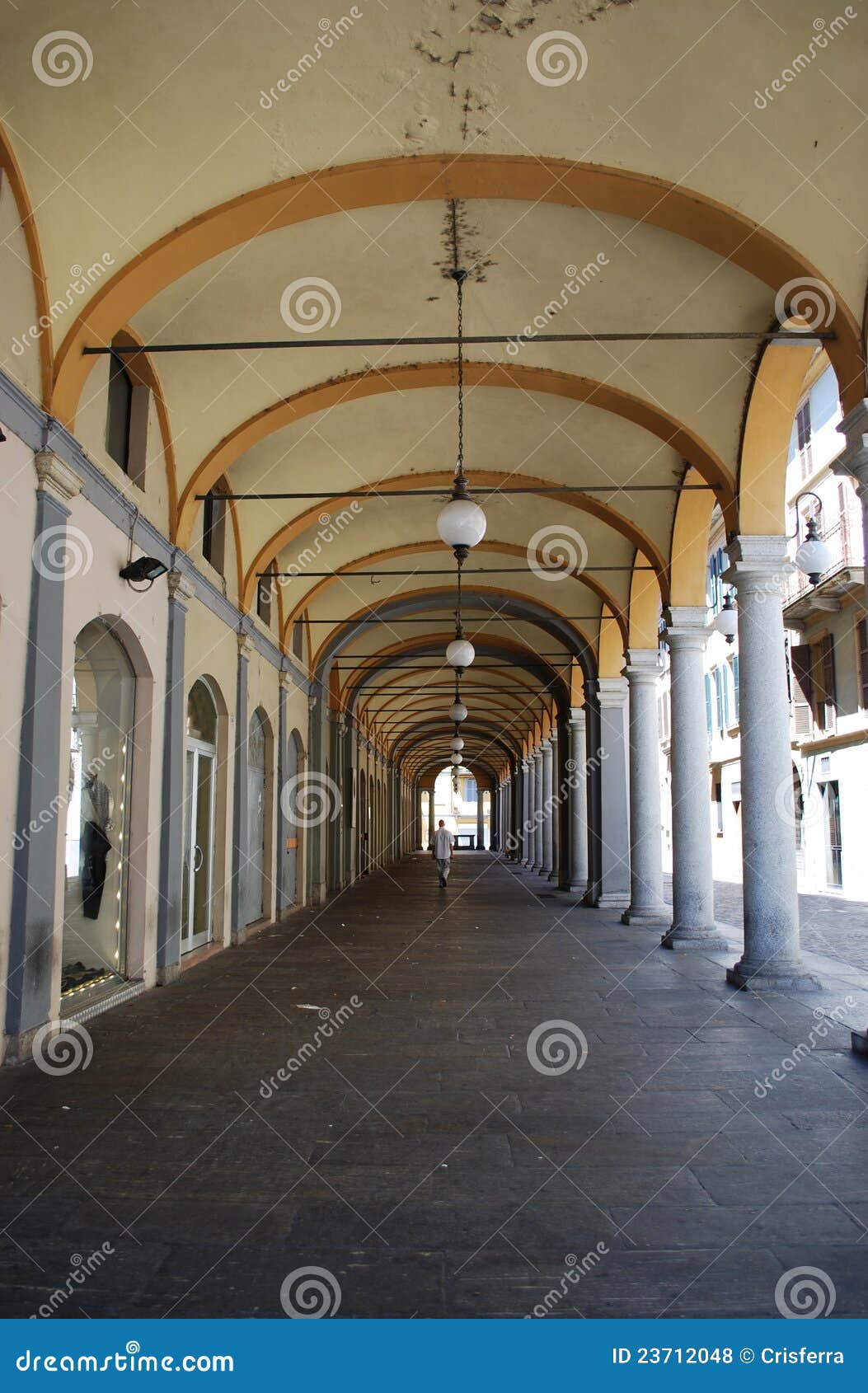 Arched portico, Novara stock photo. Image of outdoor - 23712048